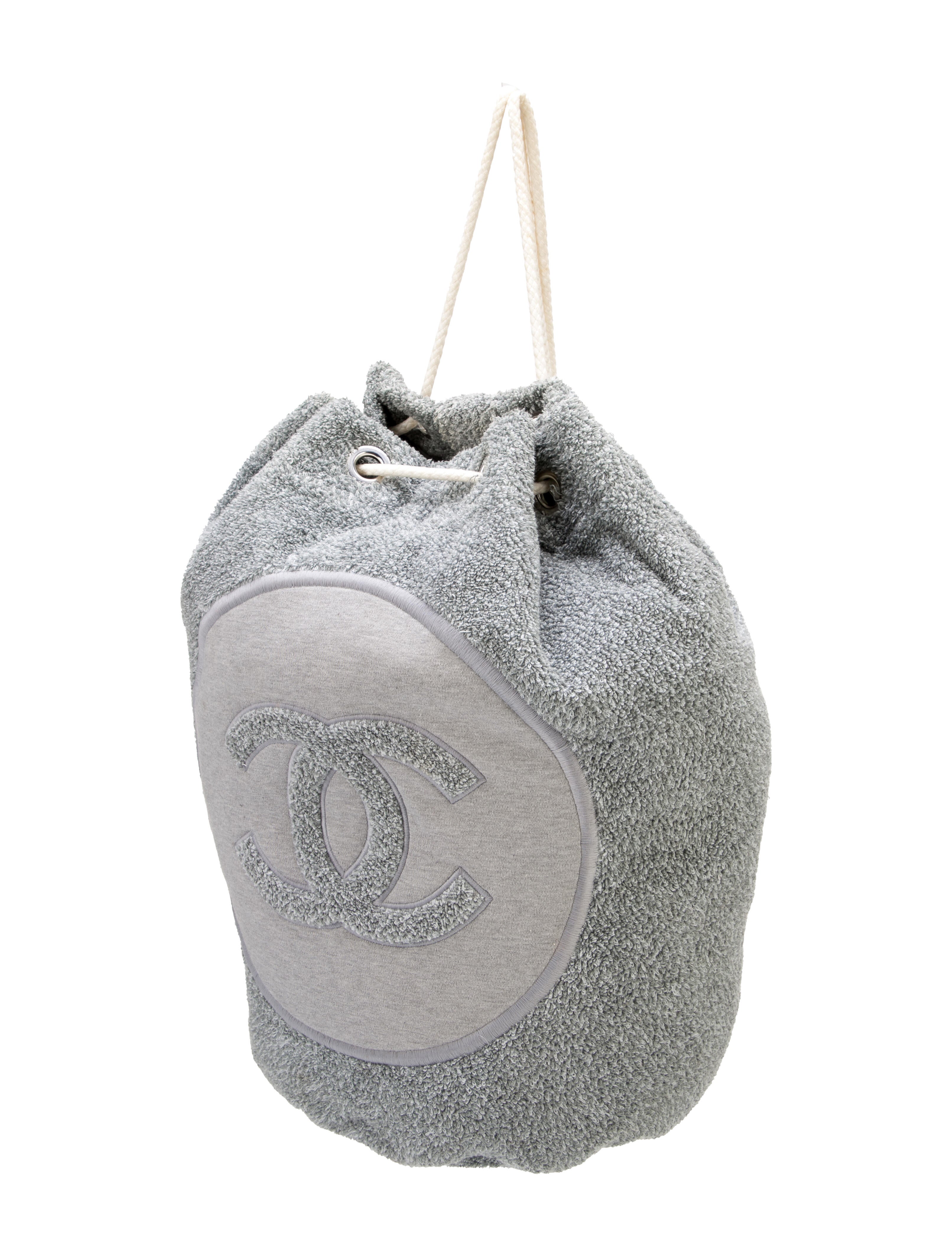 Chanel Sport Ligne Beach Bag & Towel Set - Grey Backpacks, Handbags ...