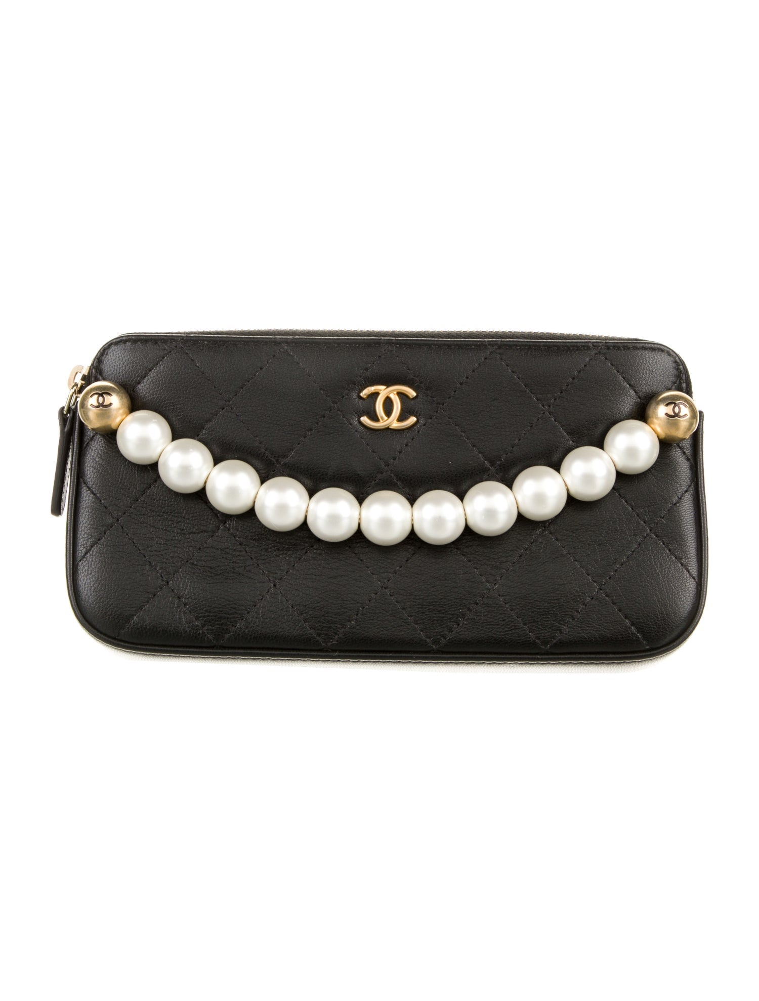 Chanel CC Pearl Wallet On Chain - Black Crossbody Bags, Handbags ...
