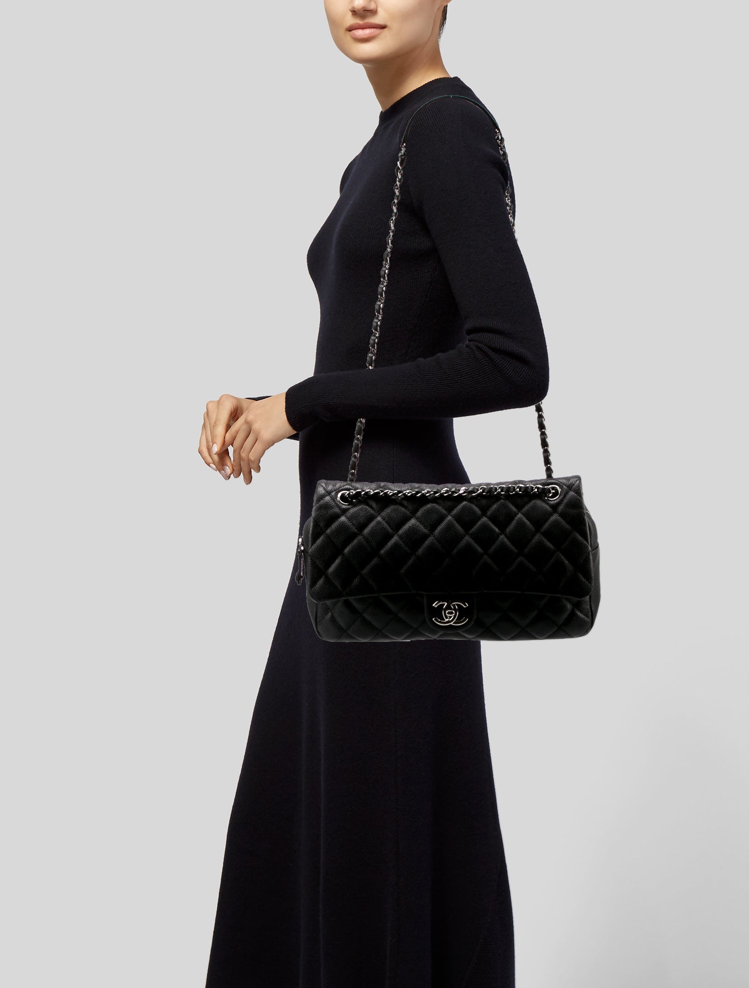 Chanel Jumbo Caviar Classic Double Flap Bag - Shoulder Bags, Handbags ...