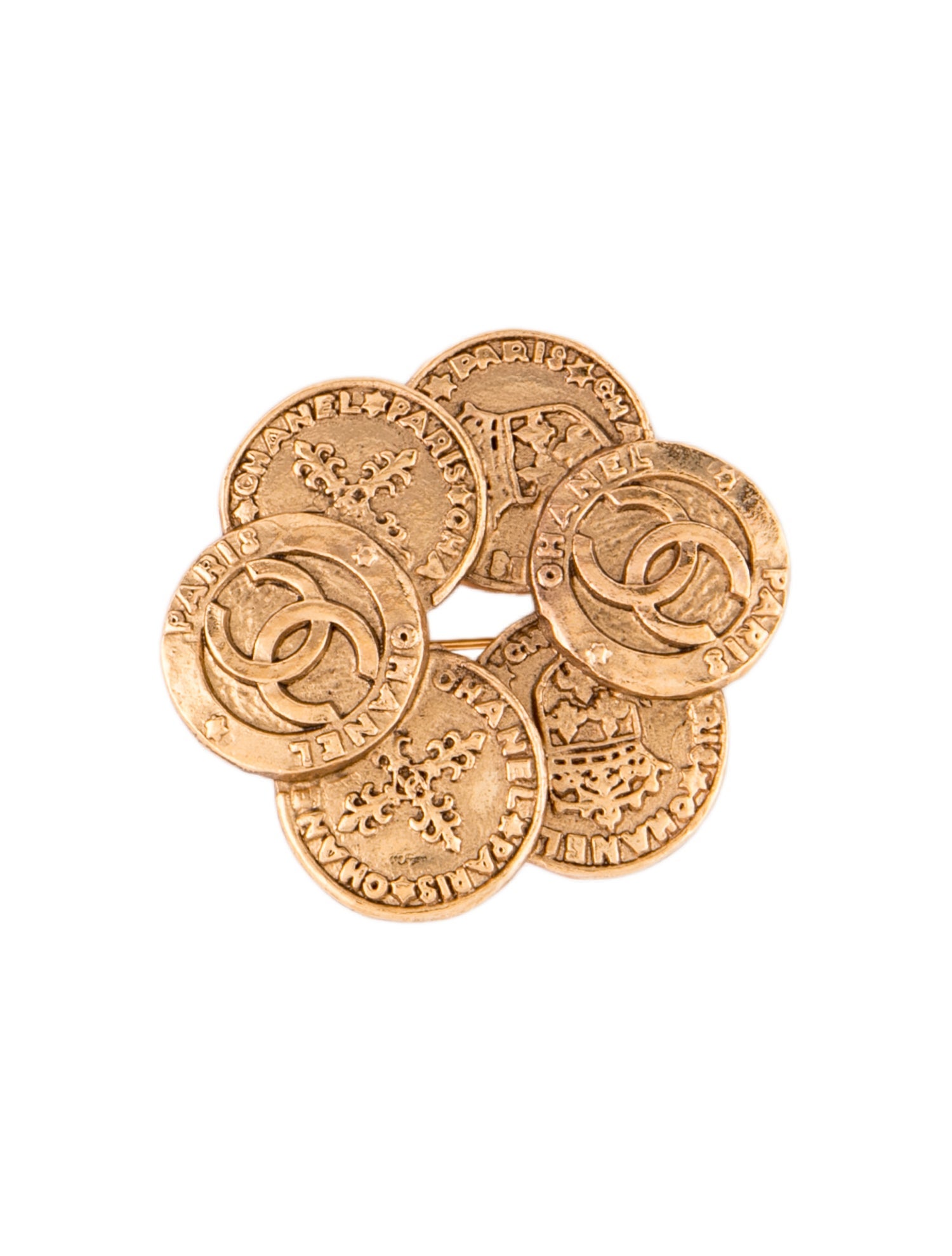 Chanel Camellia Flower Brooch - Gold-Tone Metal Pin, Brooches ...