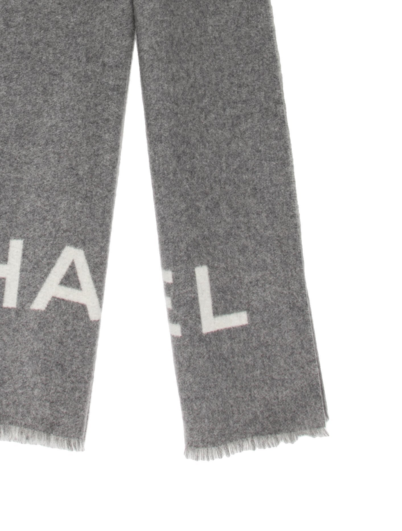Chanel Cashmere 2019 Stole - Grey Scarves and Shawls, Accessories ...