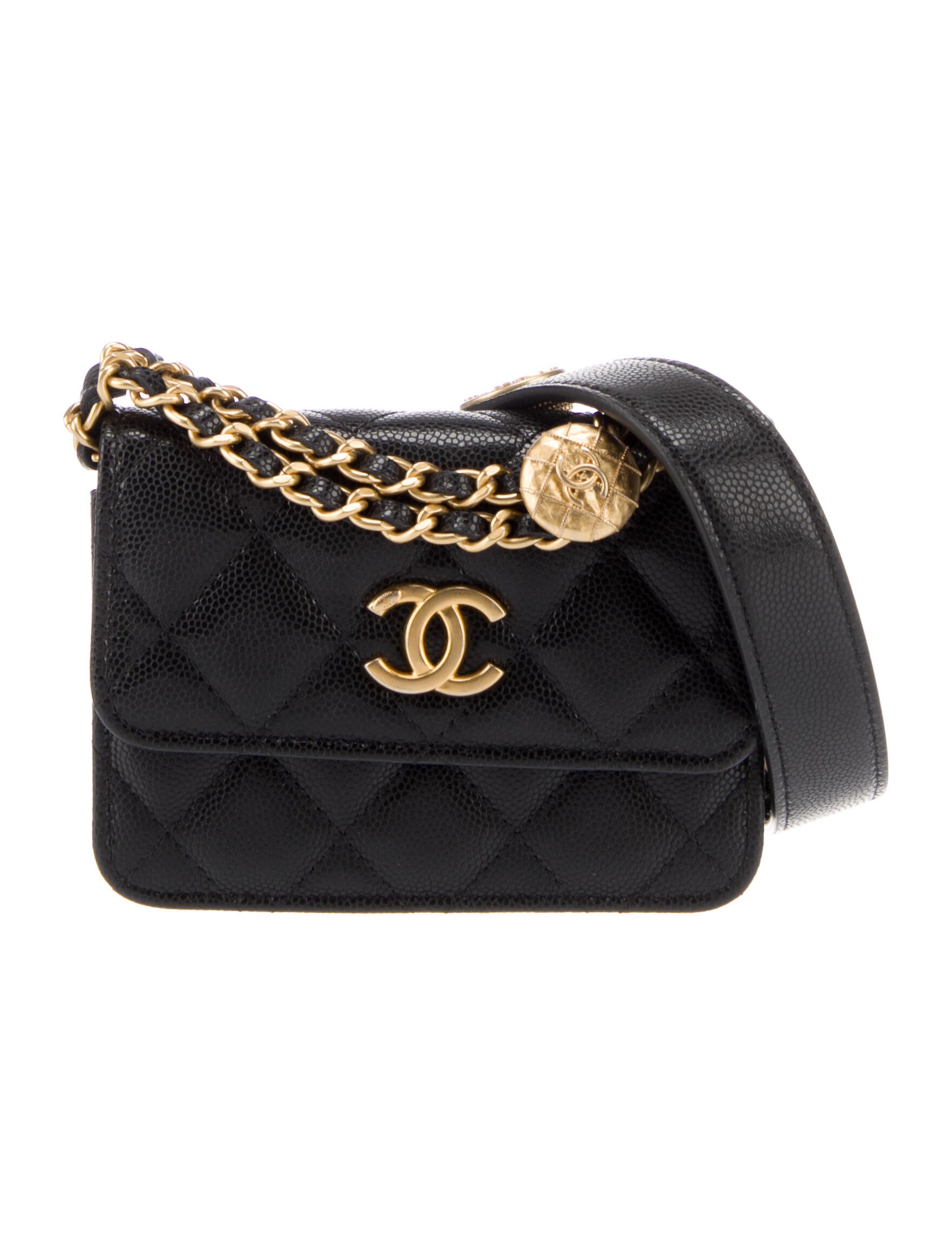 Chanel 2022 Twist Your Buttons Clutch with Chain - Black Mini Bags ...