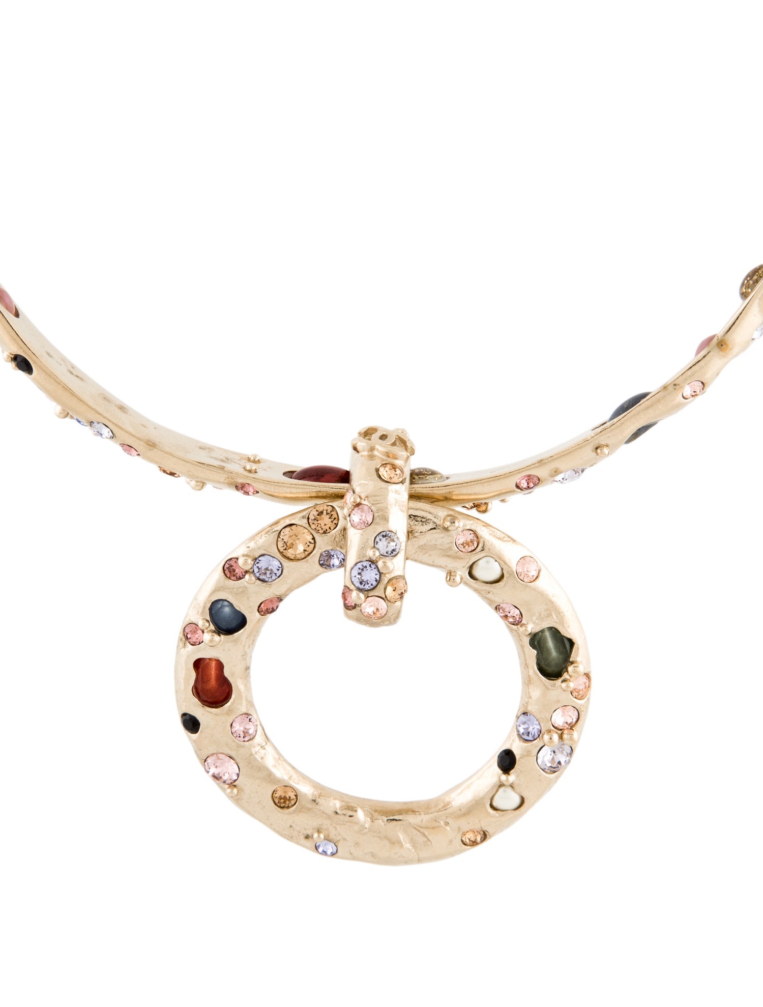 Chanel Faux Pearl & Strass Choker Necklace - Black, Brass Choker ...