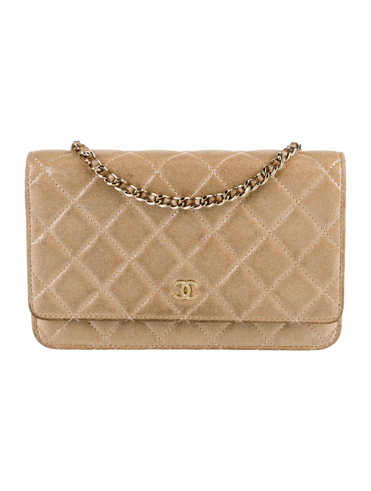 Chanel Classic Quilted Wallet On Chain - Gold Crossbody Bags, Handbags ...