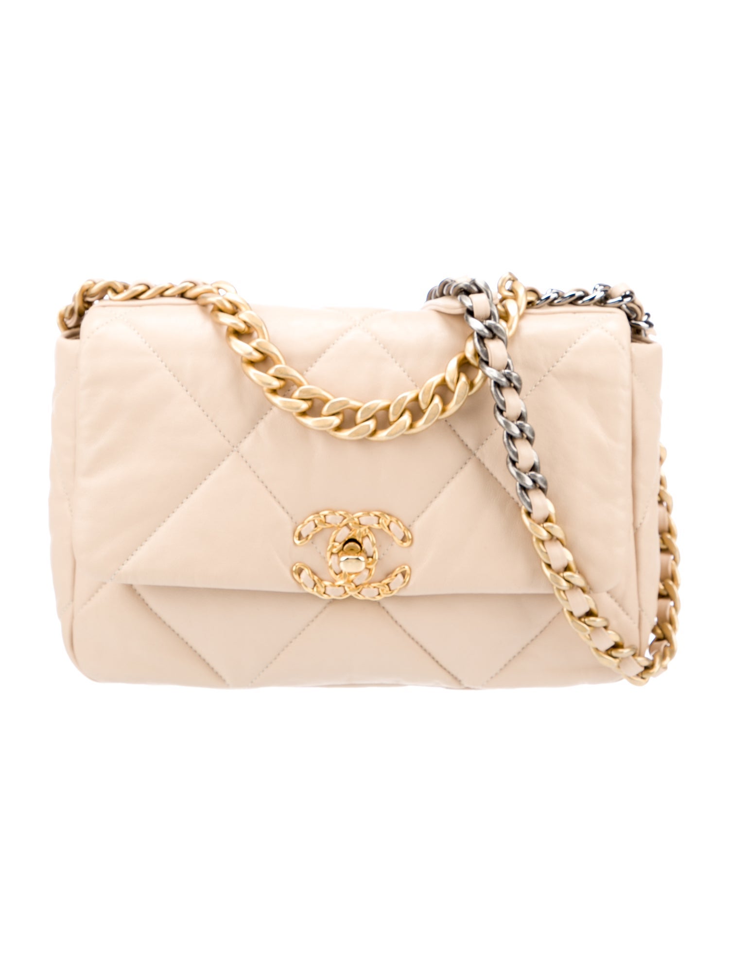 Chanel Medium 19 Flap Bag - Neutrals Crossbody Bags, Handbags ...