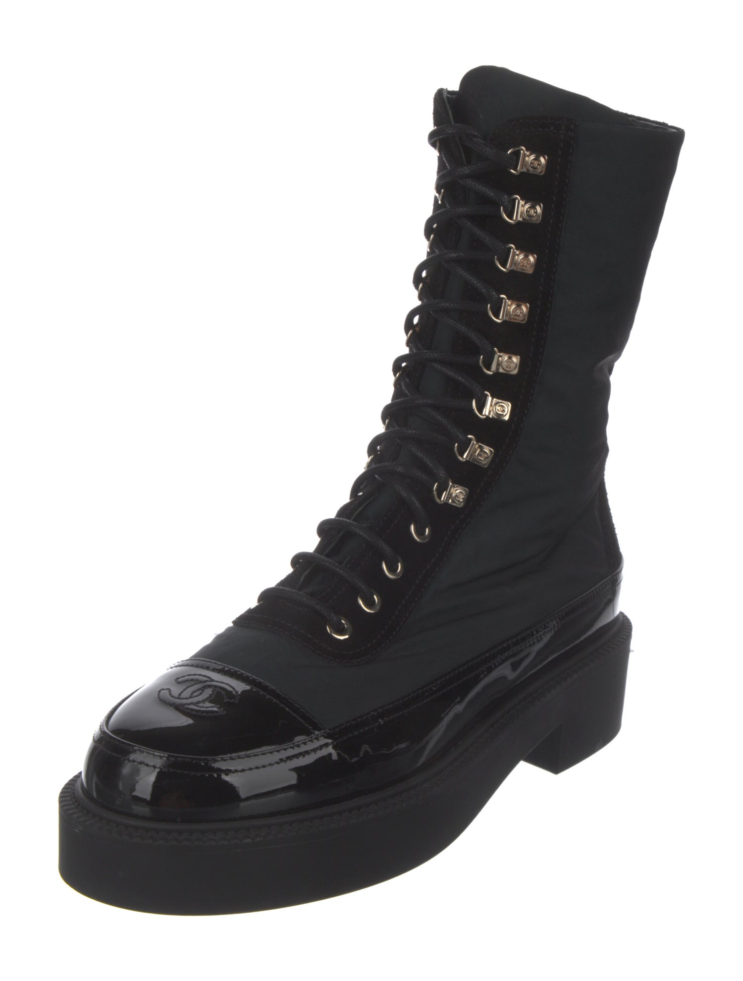 Chanel 2021 Interlocking CC Logo Boots - Black Boots, Shoes - CHA987853 ...