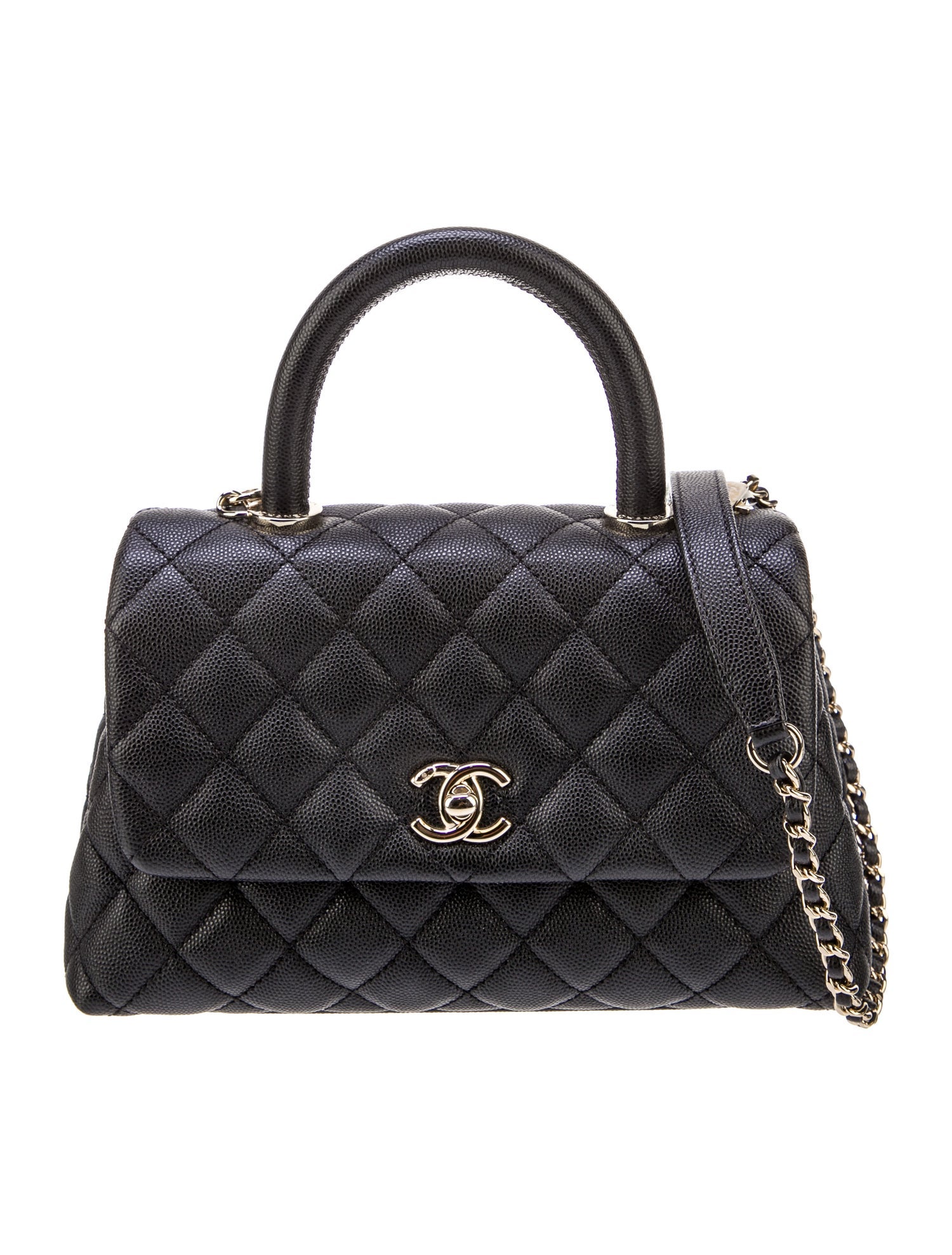 Chanel Mini Coco Top Handle Bag - Black Handle Bags, Handbags ...