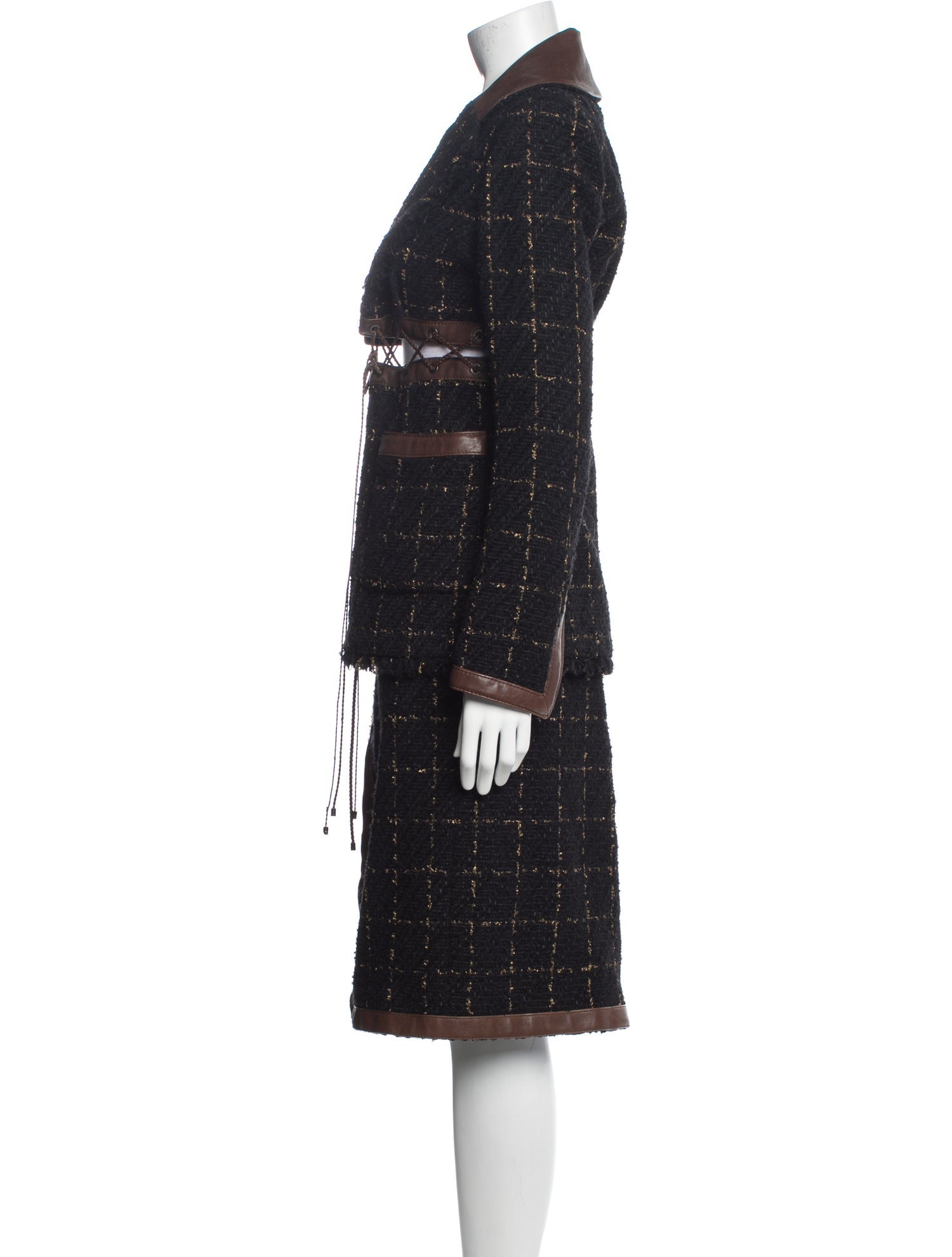 Chanel 2016 Plaid Print Evening Jacket - Black Jackets, Clothing ...
