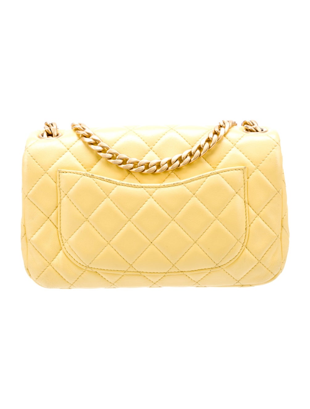 Chanel Rectangular Mini Pearl Samba Flap Bag - Yellow Shoulder Bags ...