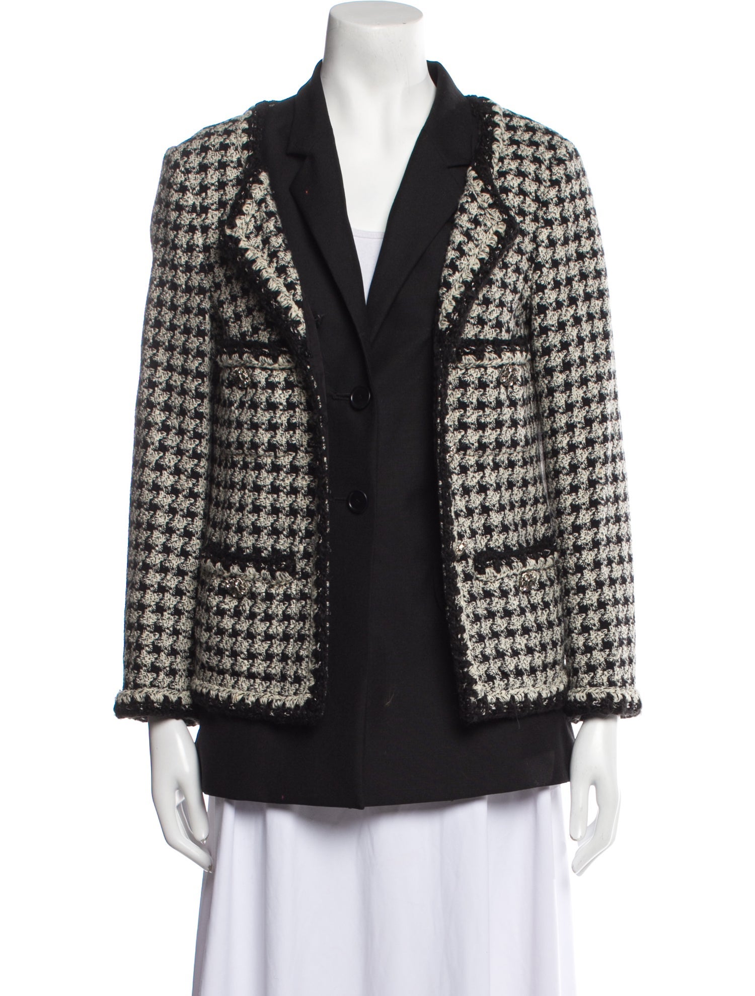 Chanel 2011 Tweed Pattern Blazer - Black Jackets, Clothing - CHA990034 ...