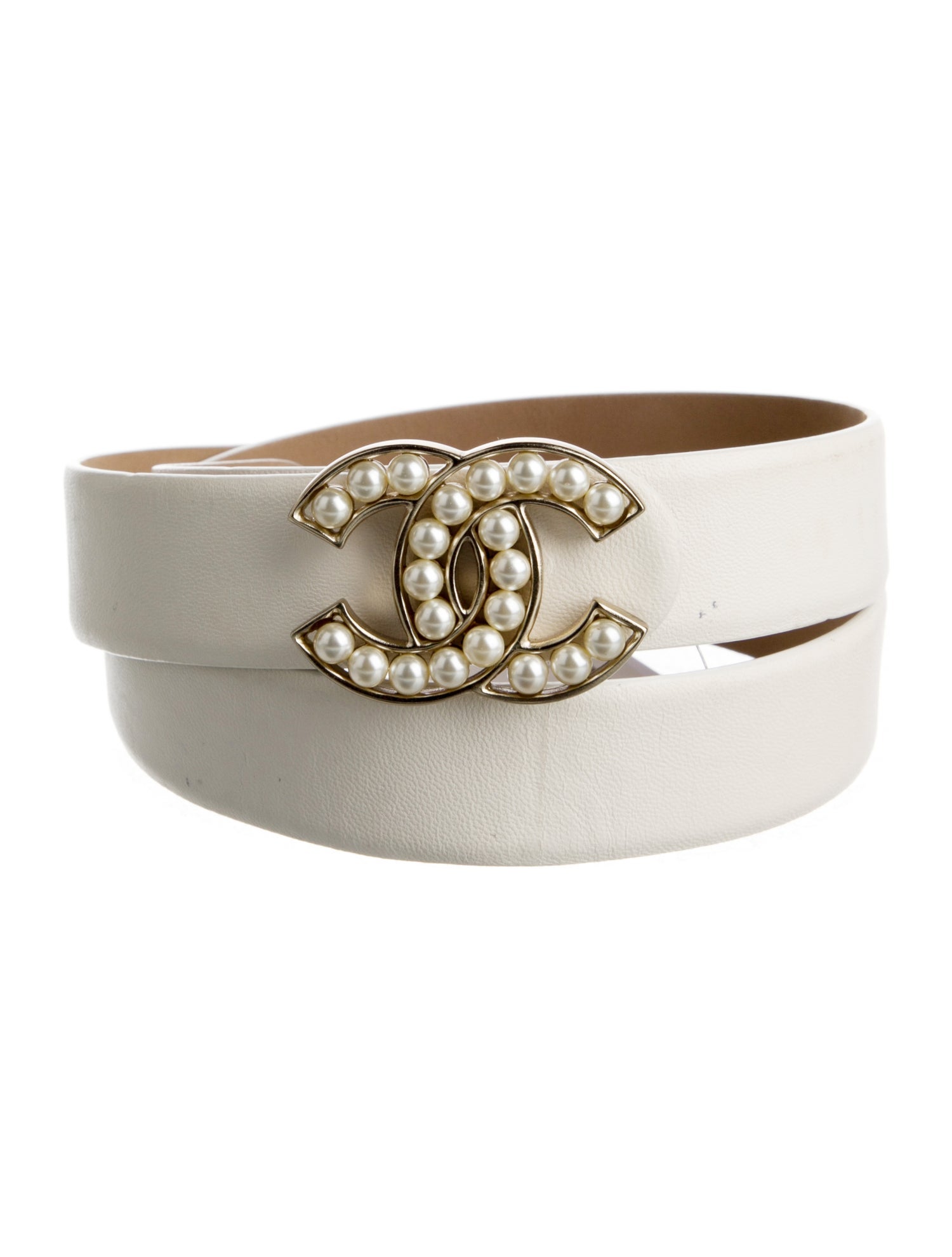 Chanel 2014 Interlocking CC Logo Belt - White Belts, Accessories ...