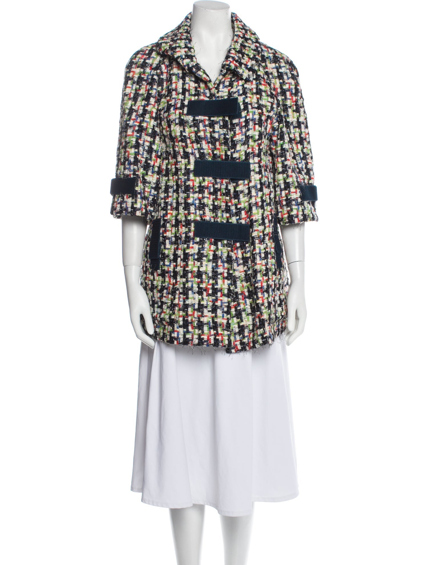 Chanel 2017 Tweed Pattern Evening Jacket - Green Jackets, Clothing ...