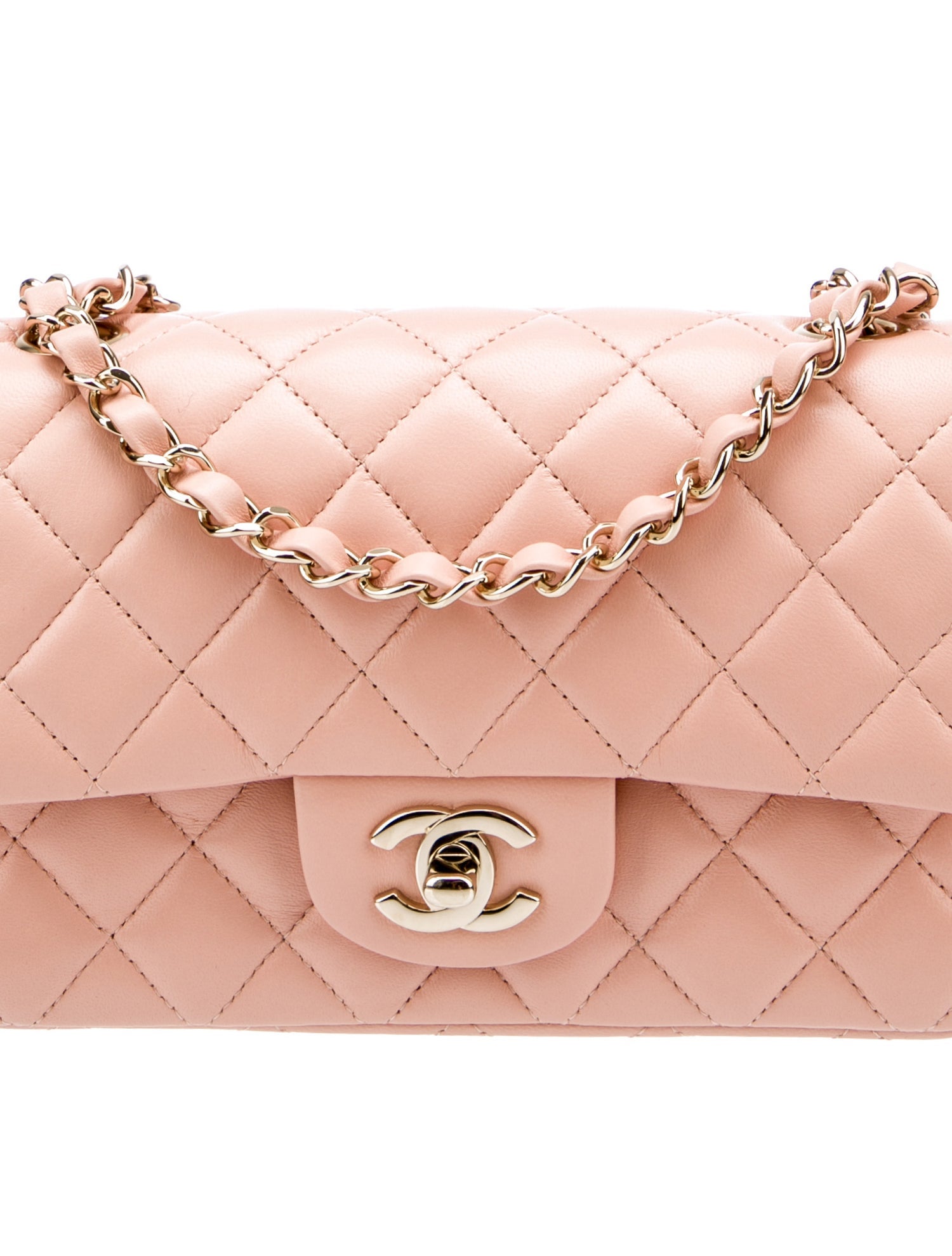 Chanel Rectangular Mini Classic Flap - Pink Shoulder Bags, Handbags ...