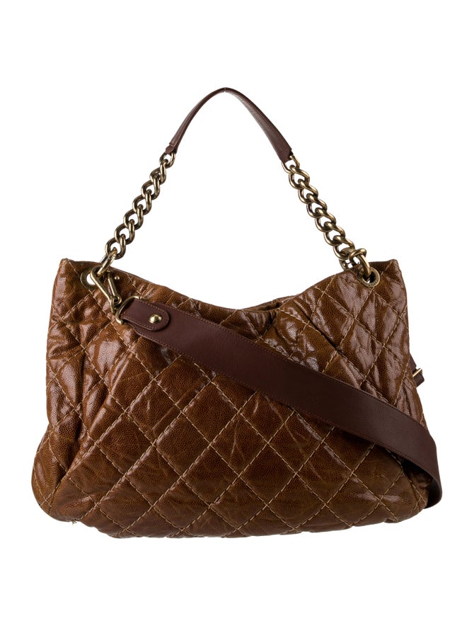 Chanel Coco Pleats Hobo - Brown Shoulder Bags, Handbags - CHA997659 ...