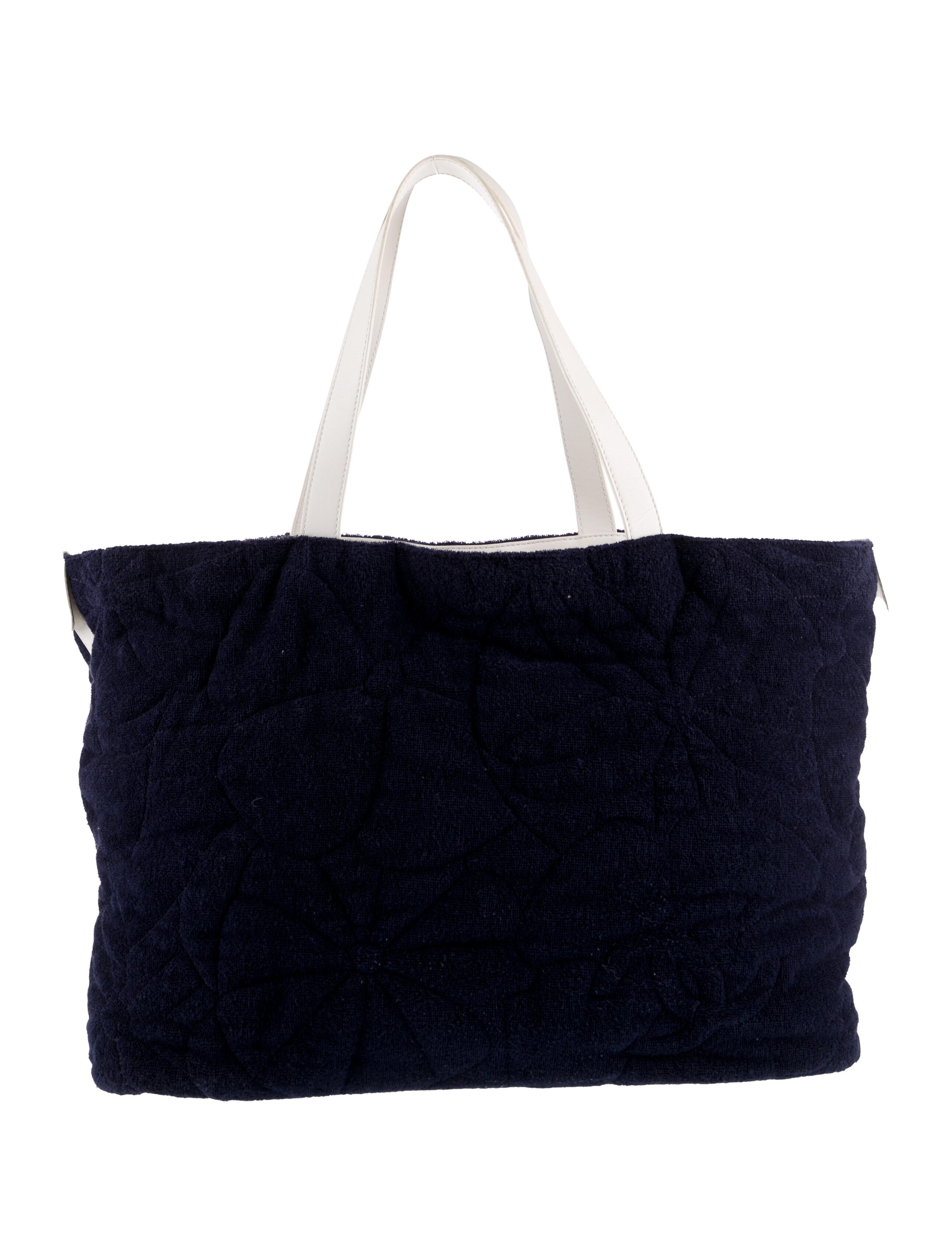 Chanel Terry Cloth Beach Tote - Blue Totes, Handbags - CHA997774 | The ...