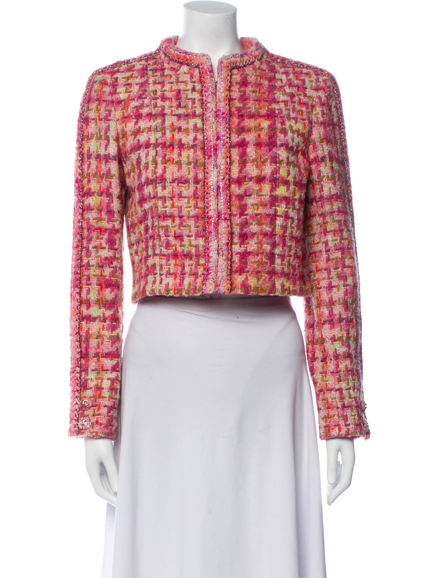 Chanel 2020 Tweed Pattern Evening Jacket w/ Tags - Pink Jackets ...