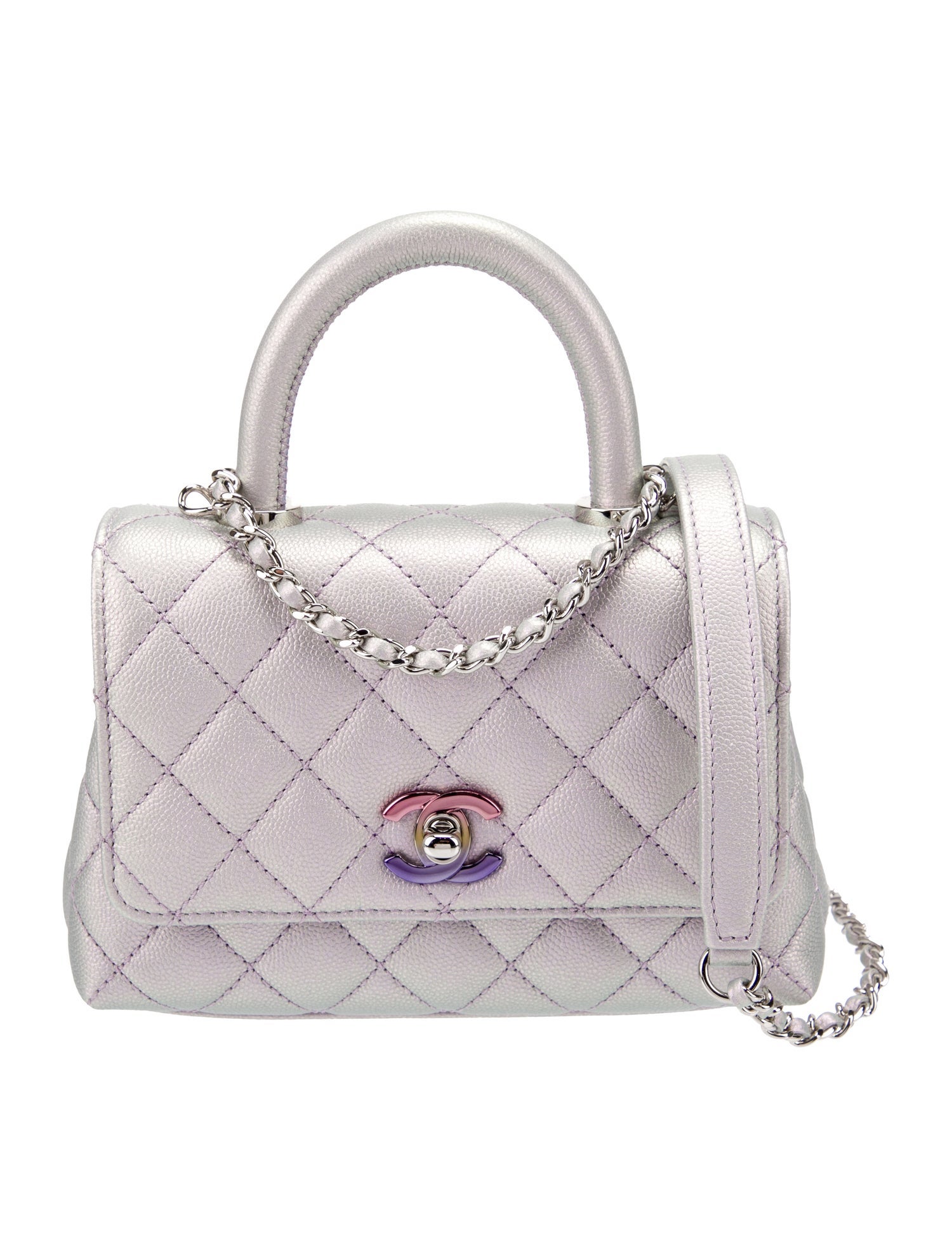 Chanel 2021 Extra Mini Coco Handle Bag - Metallic Shoulder Bags ...