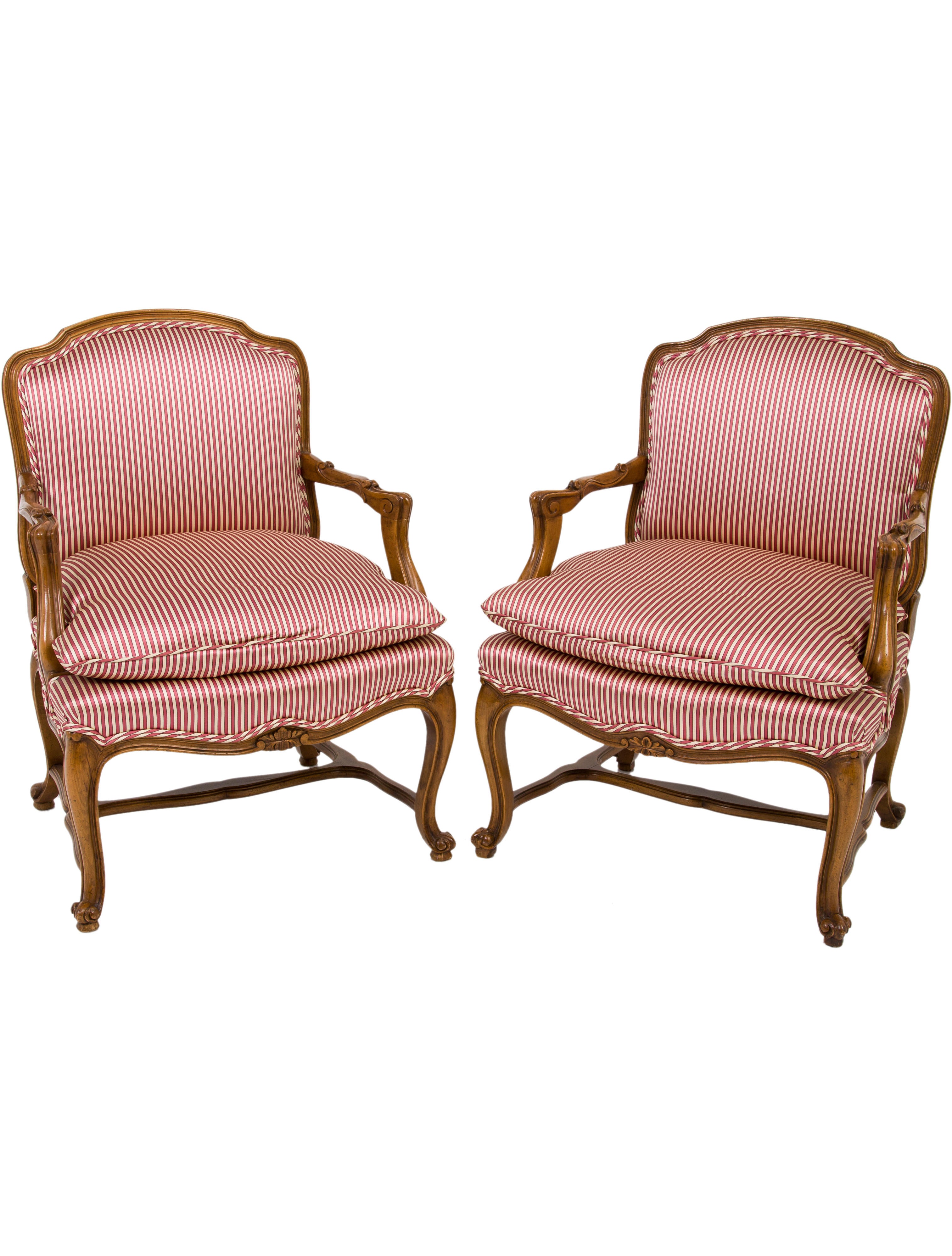 Chair Silk Upholstered Regency-Style Chairs - Brown Seating, Furniture ...