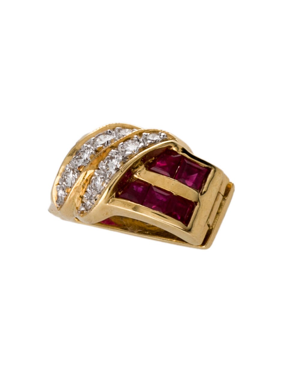 Charm Kurt Gutmann 18K Diamond & Ruby Slide Pendant - 18K Yellow Gold ...