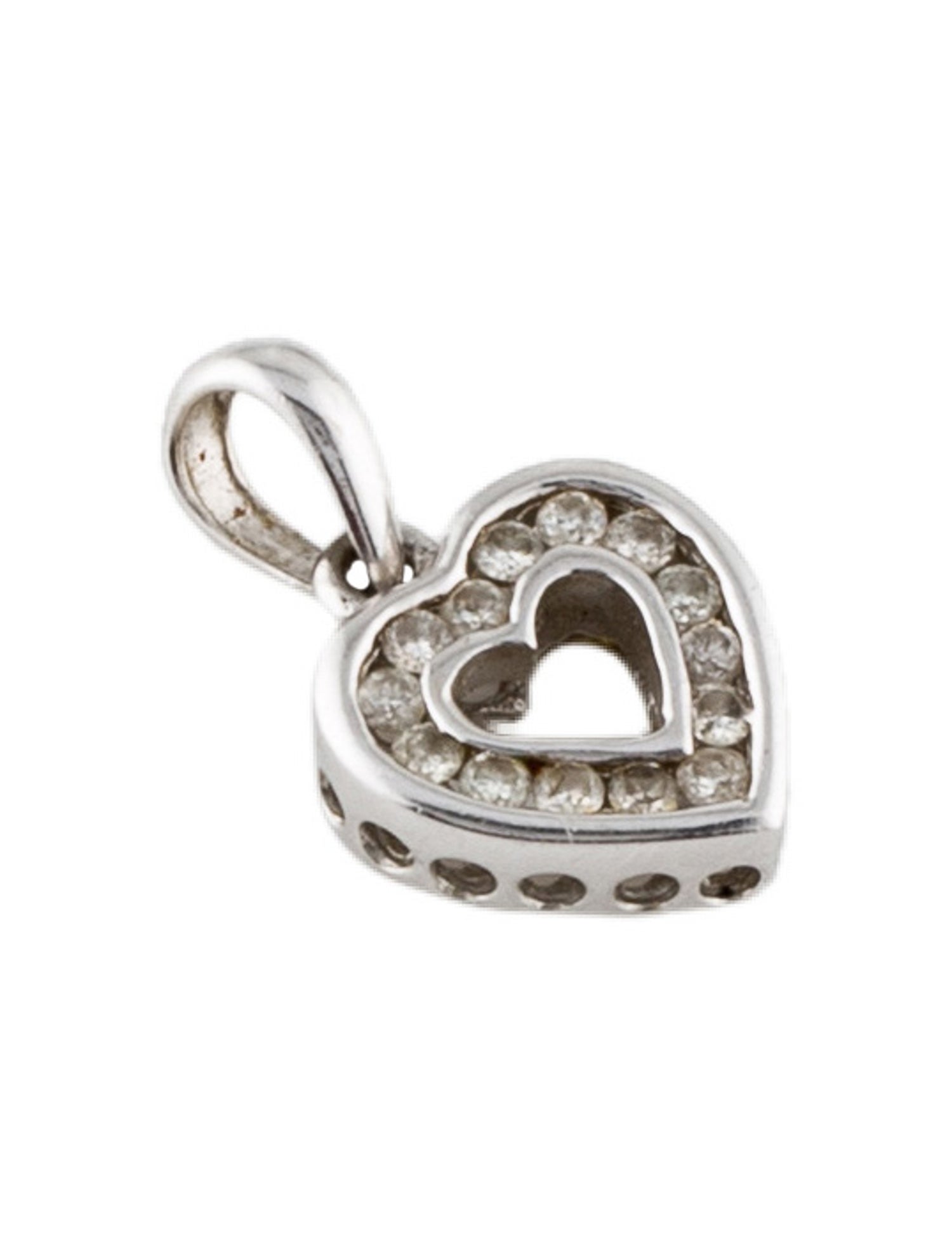 Charm 14K Diamond Heart Charm - Pendant, Charms - CHARM28268 | The RealReal