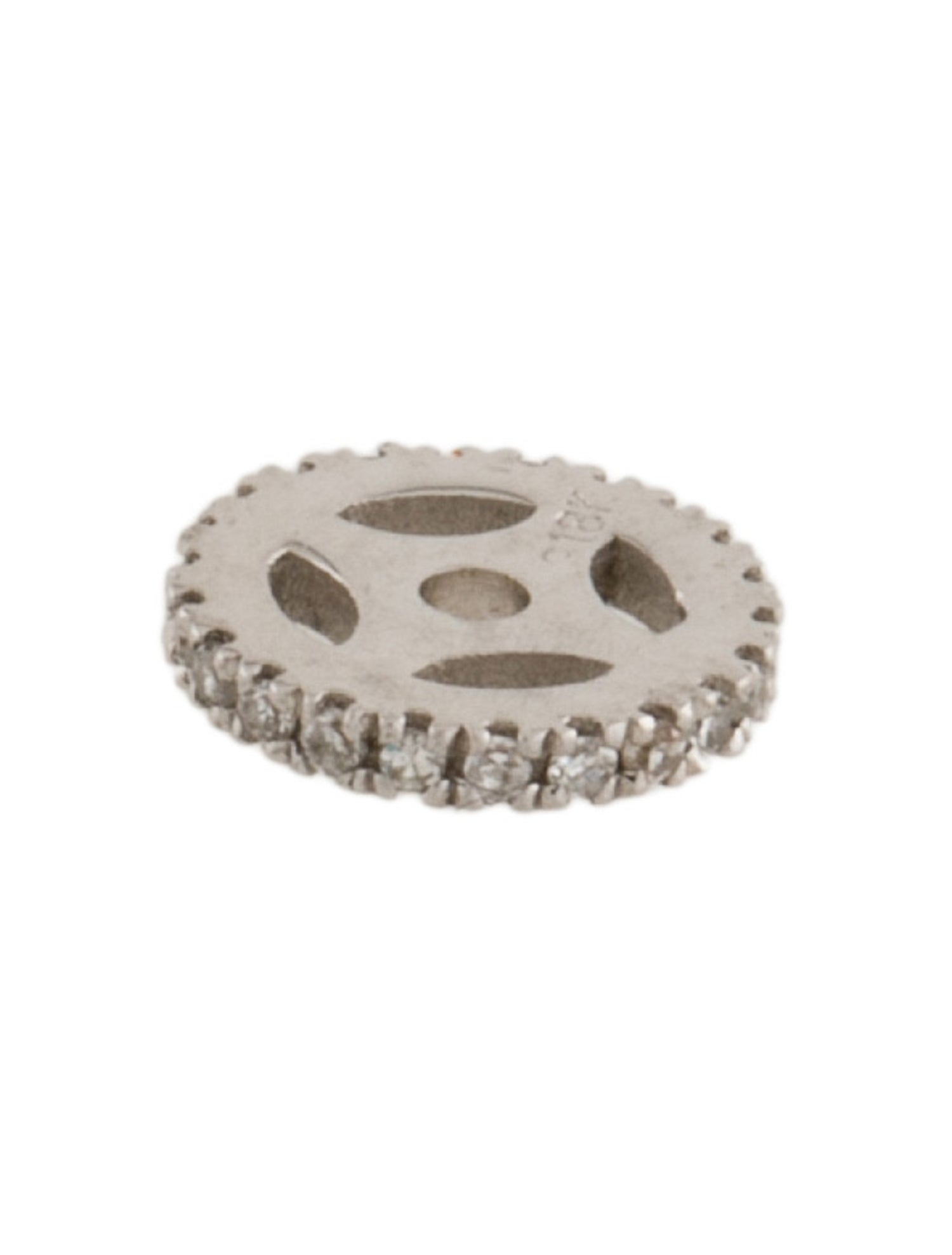 Charm 18K Diamond Roundel Spacer Charm - Charm, Bracelets - CHARM28643 ...