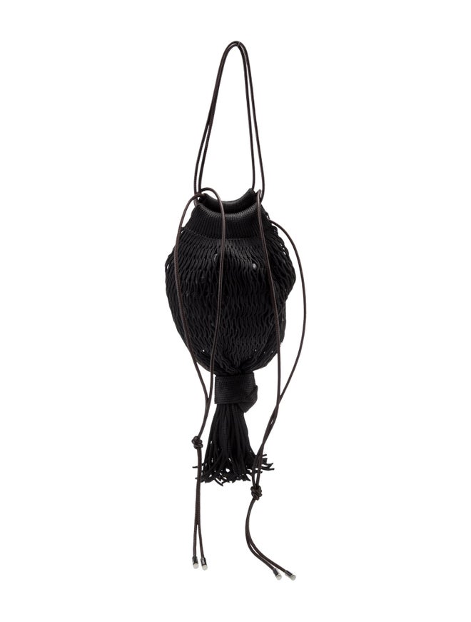 Balmain Suede Evening Bag - Black Crossbody Bags, Handbags - BAM99416 ...