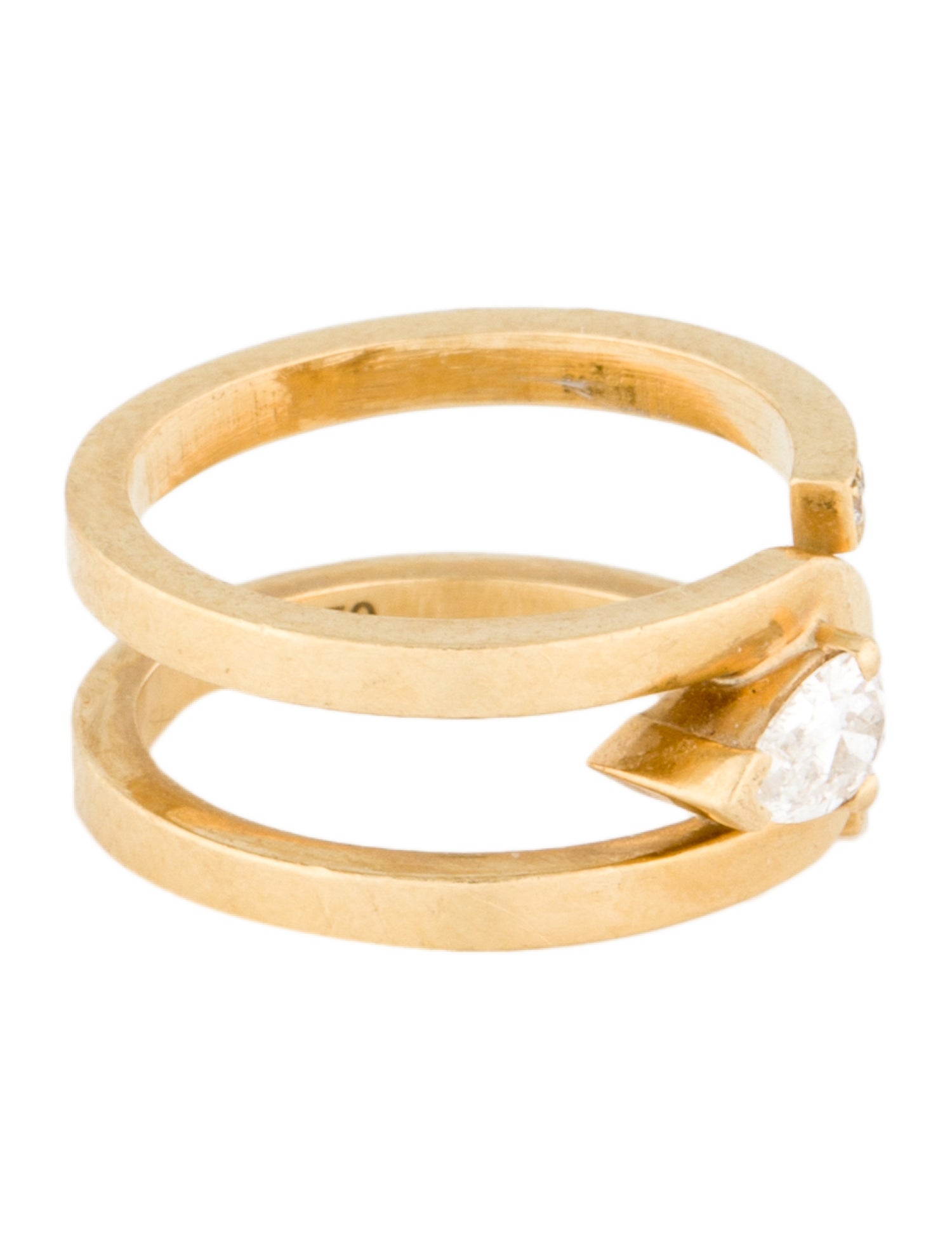 Chérut 18K Diamond Ring - 18K Yellow Gold Band, Rings - CHERT20005 ...