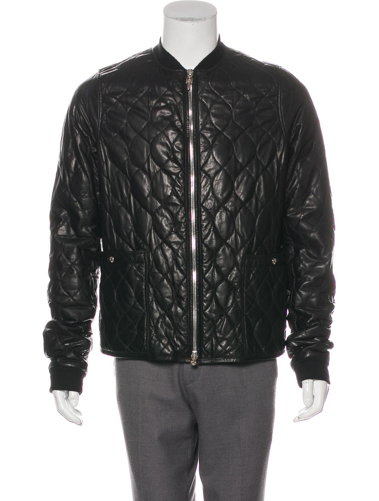 Chrome Hearts Leather Bomber Jacket - Clothing - CHH28475 | The RealReal