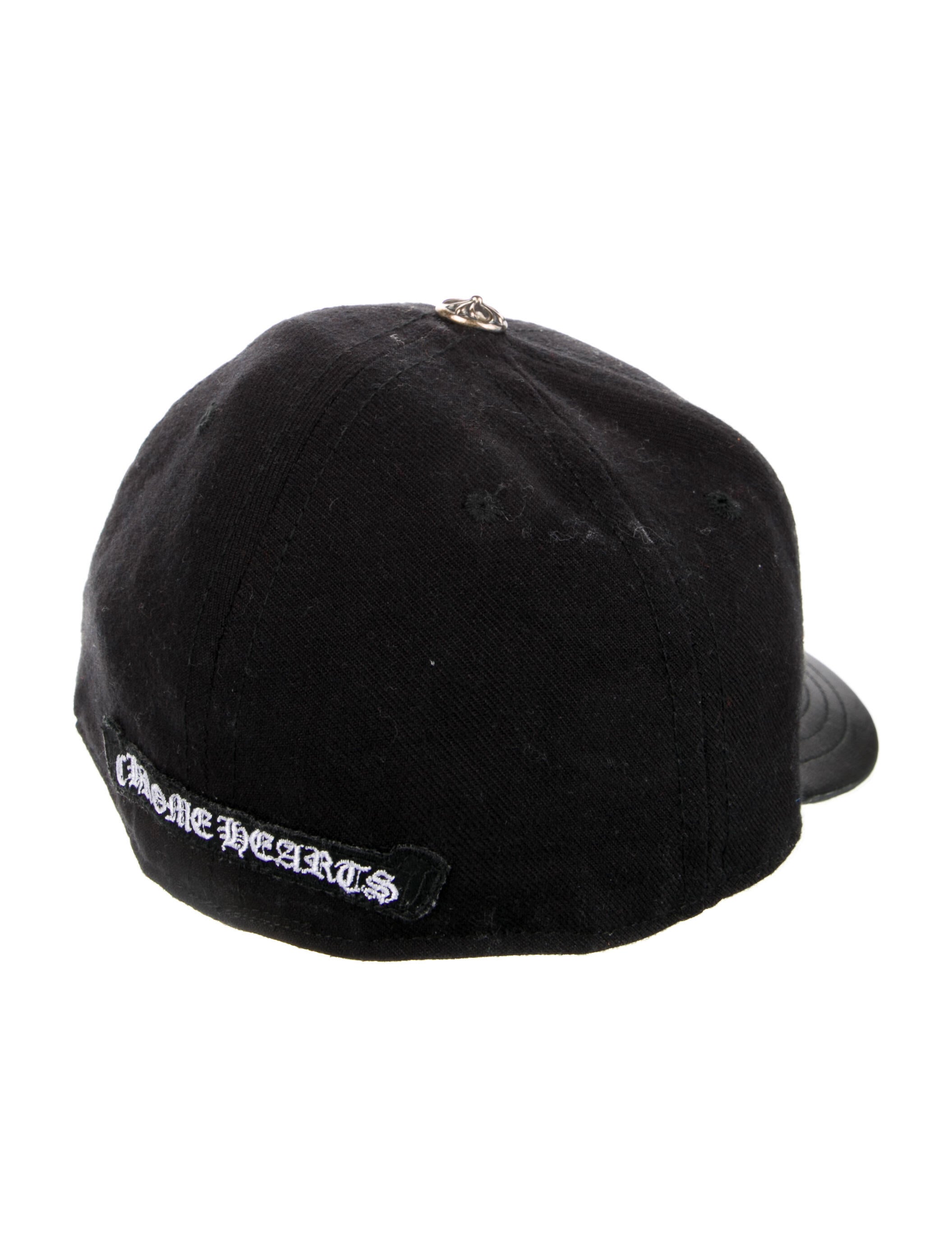 Chrome Hearts Leather Brim Fitted Hat - Black Hats, Accessories ...
