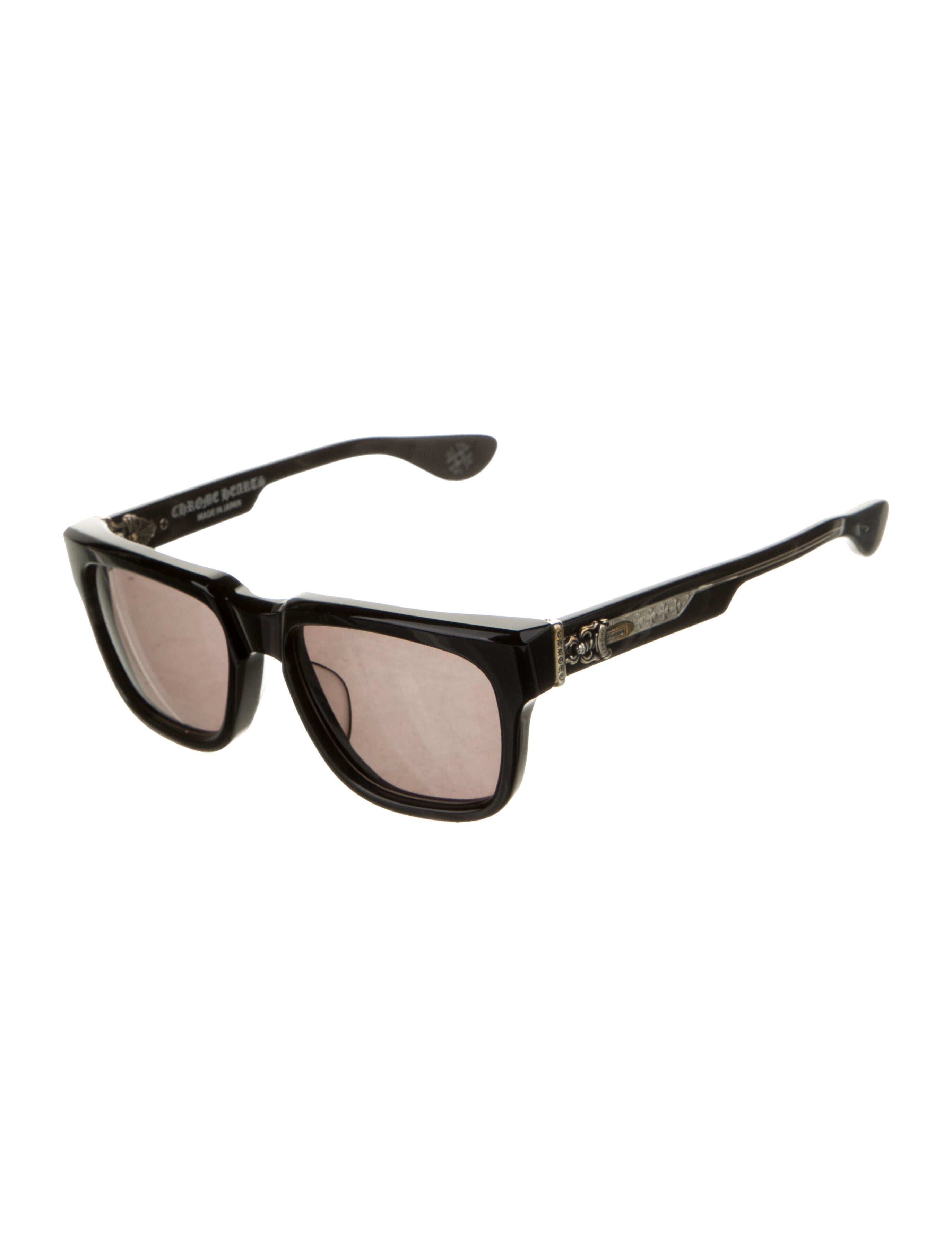 Chrome Hearts Box Officer Square Sunglasses - Black Sunglasses ...