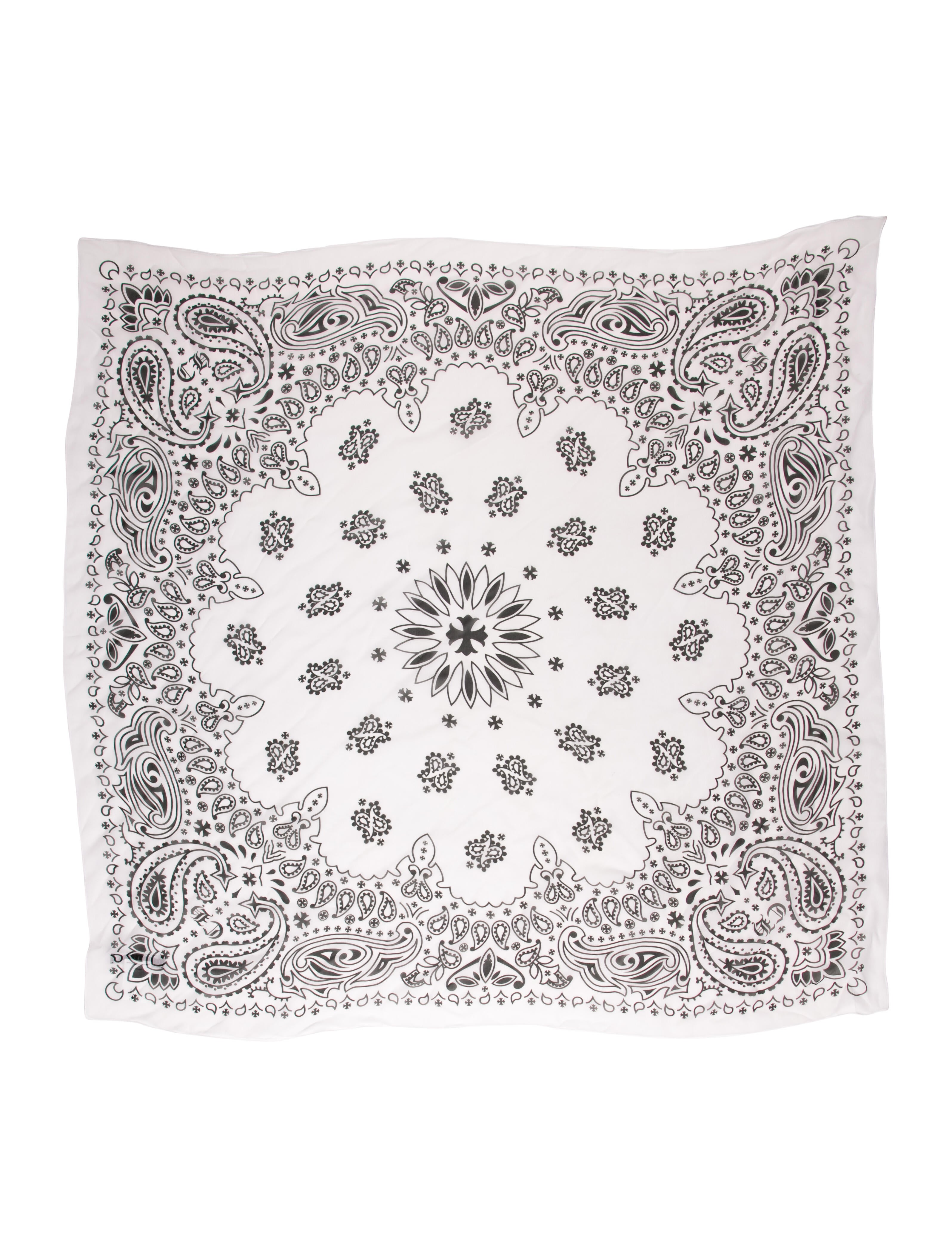 Chrome Hearts Paisley Silk Scarf - Black Scarves, Accessories ...