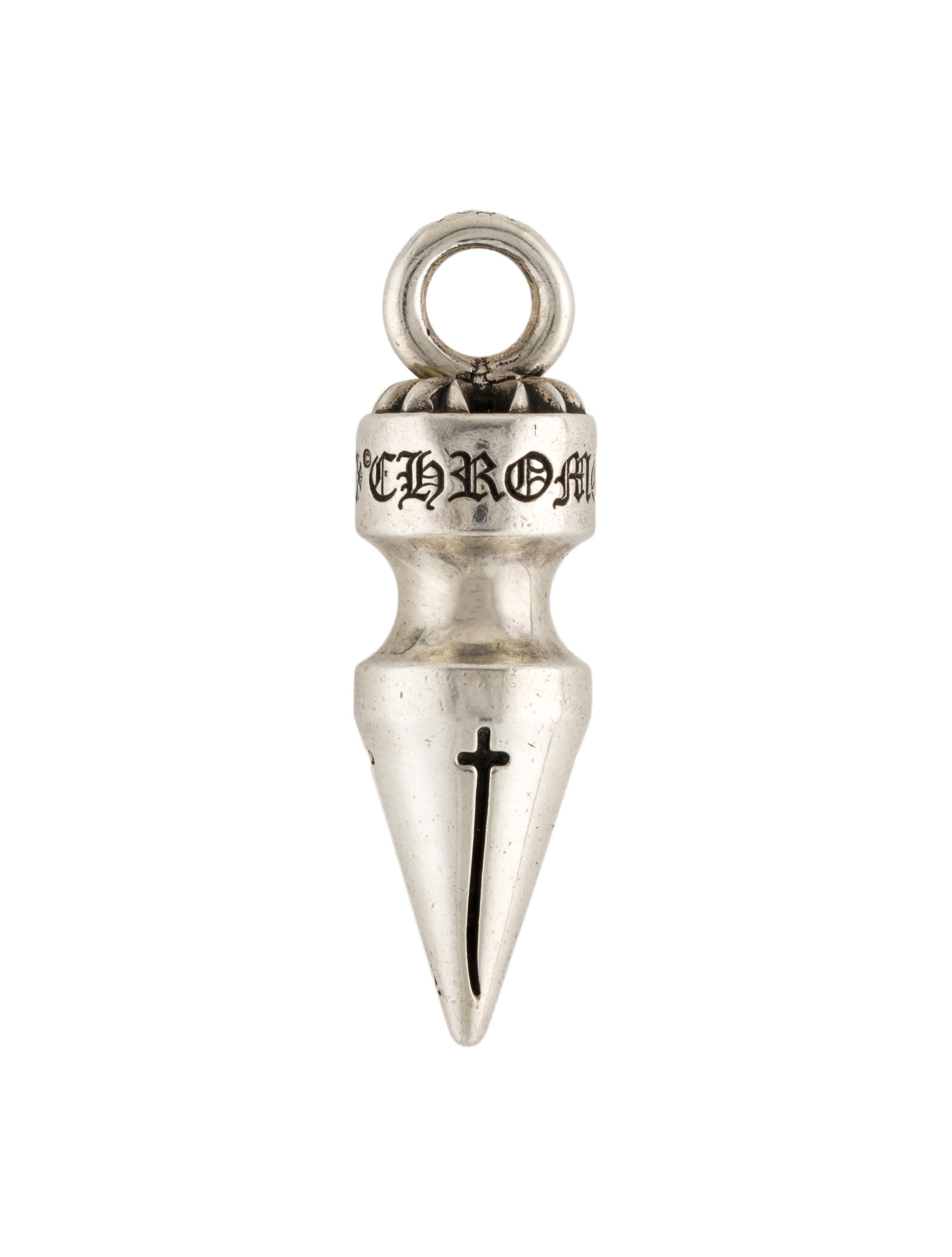 Chrome Hearts Bullet Spike Pendant - Sterling Silver Pendant Necklace ...