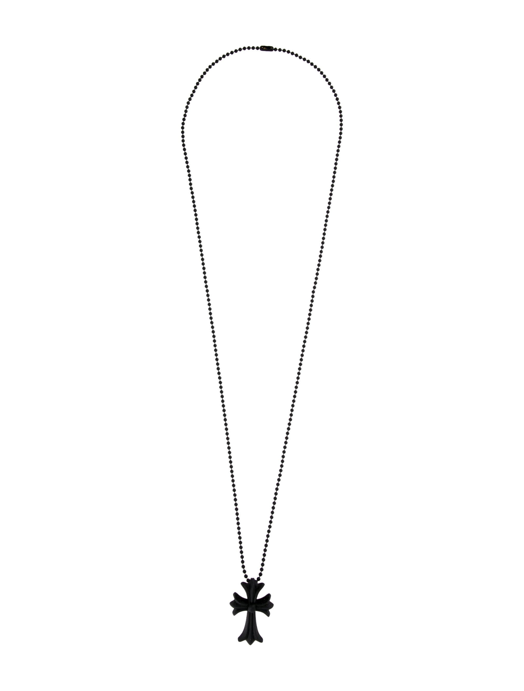 Chrome Hearts Rubber Cross Pendant Necklace - Pendant Necklace ...