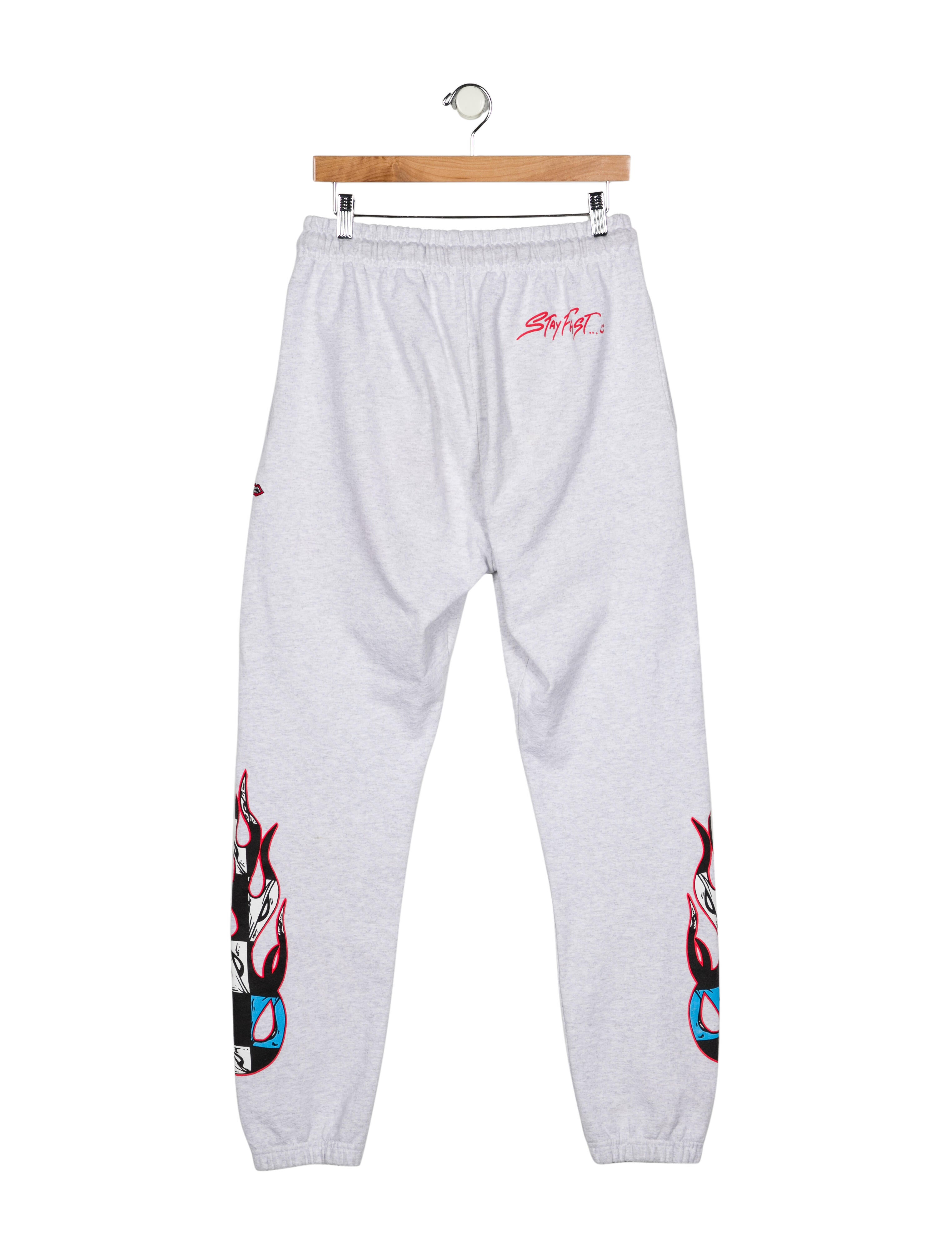 Chrome Hearts x Matty Boy Flame 'Stay Fast' Sweatpants Joggers - Grey ...