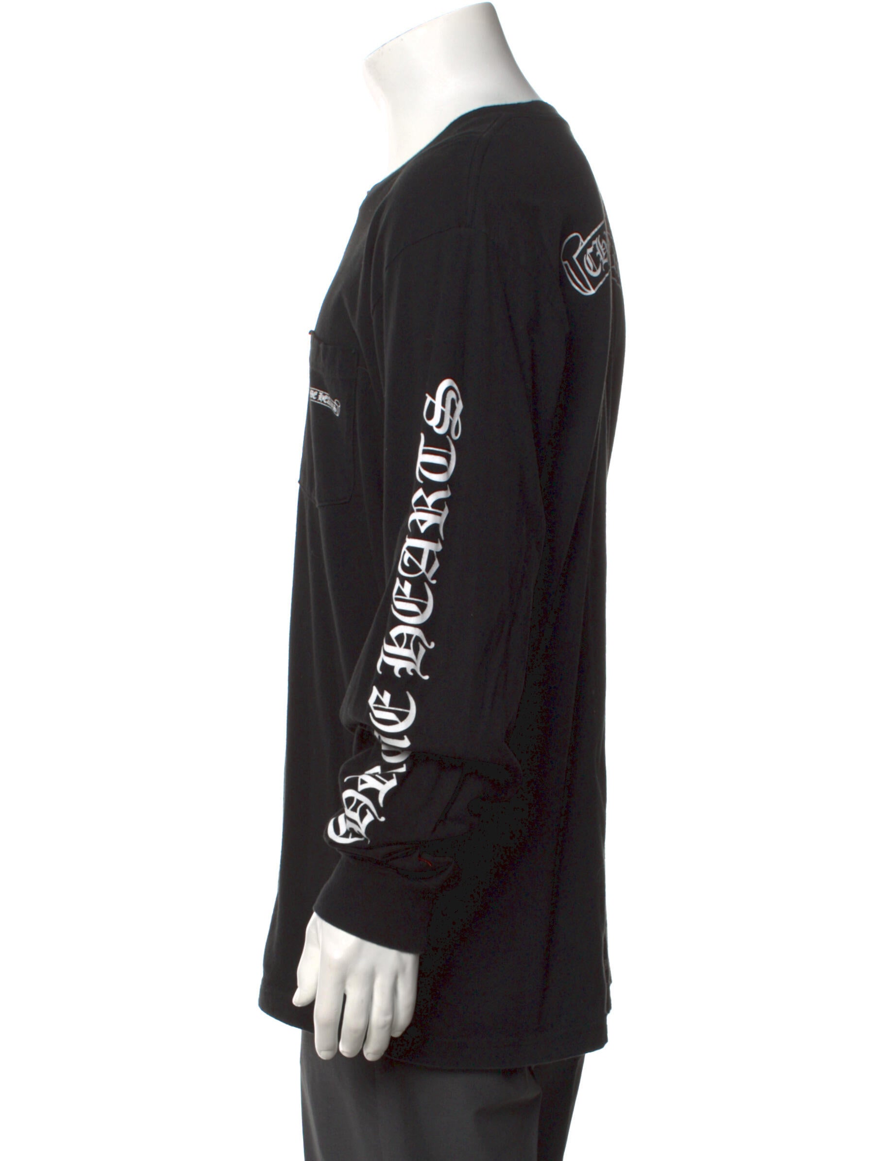 Chrome Hearts Scroll Logo Graphic Print T-Shirt - Black T-Shirts ...