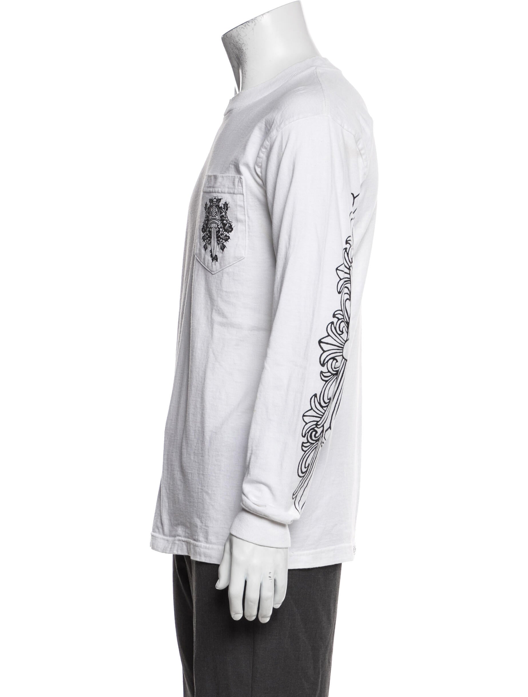Chrome Hearts Vintage Dagger Logo T-Shirt - White T-Shirts, Clothing ...