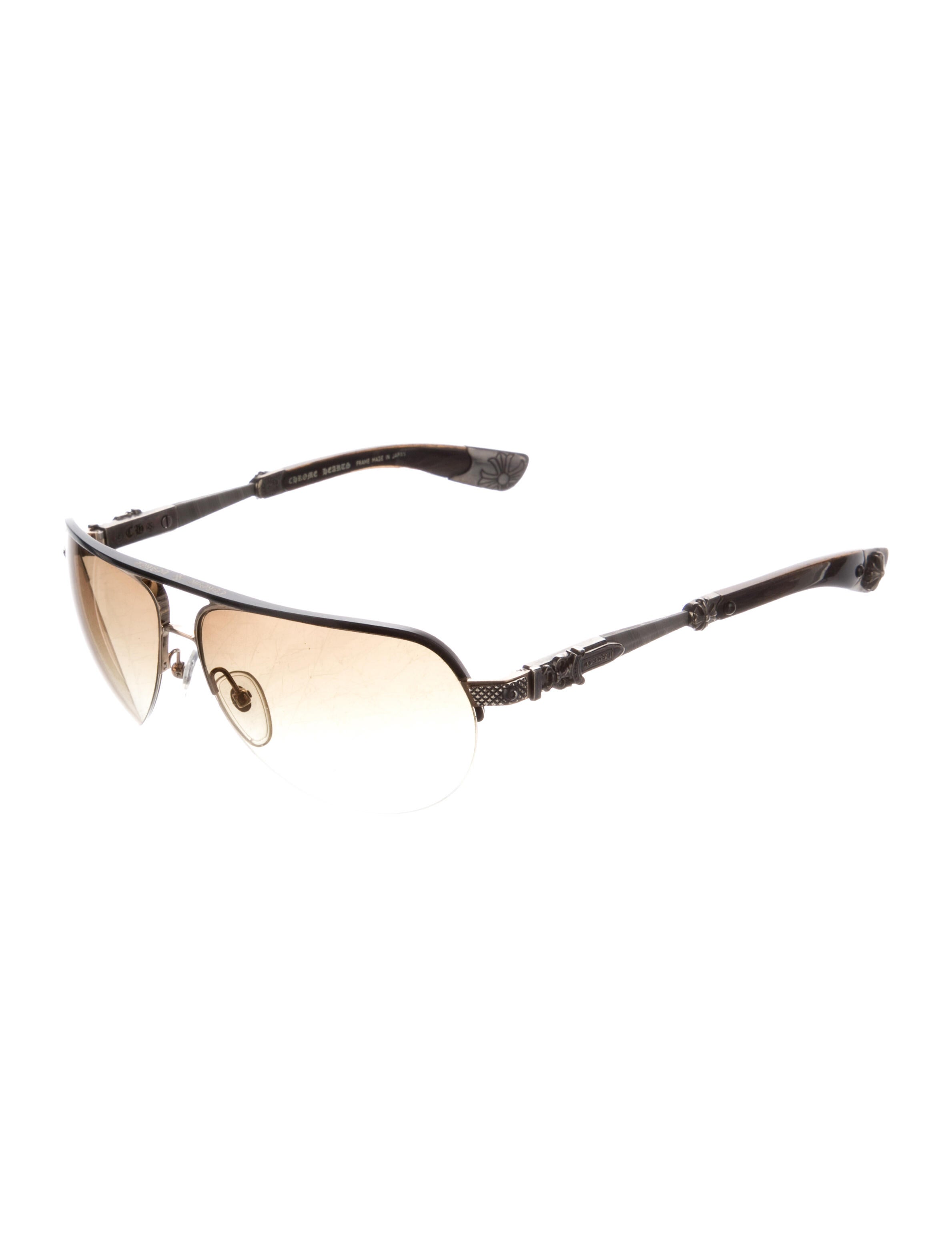 Chrome Hearts Blade Hummer Aviator Sunglasses - Metallic Sunglasses ...