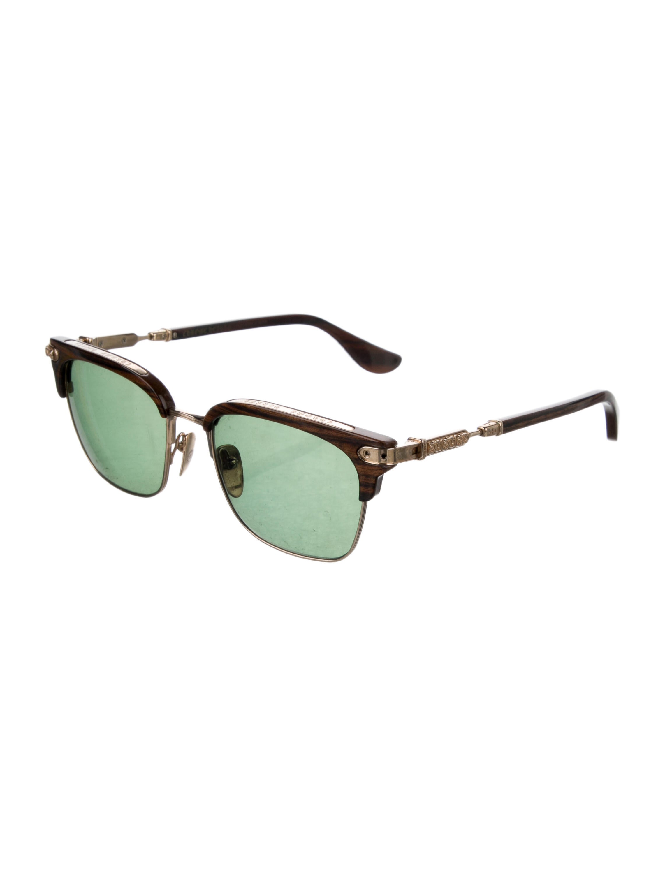 Chrome Hearts Vertical Smile I Wayfarer Sunglasses - Brown Sunglasses ...
