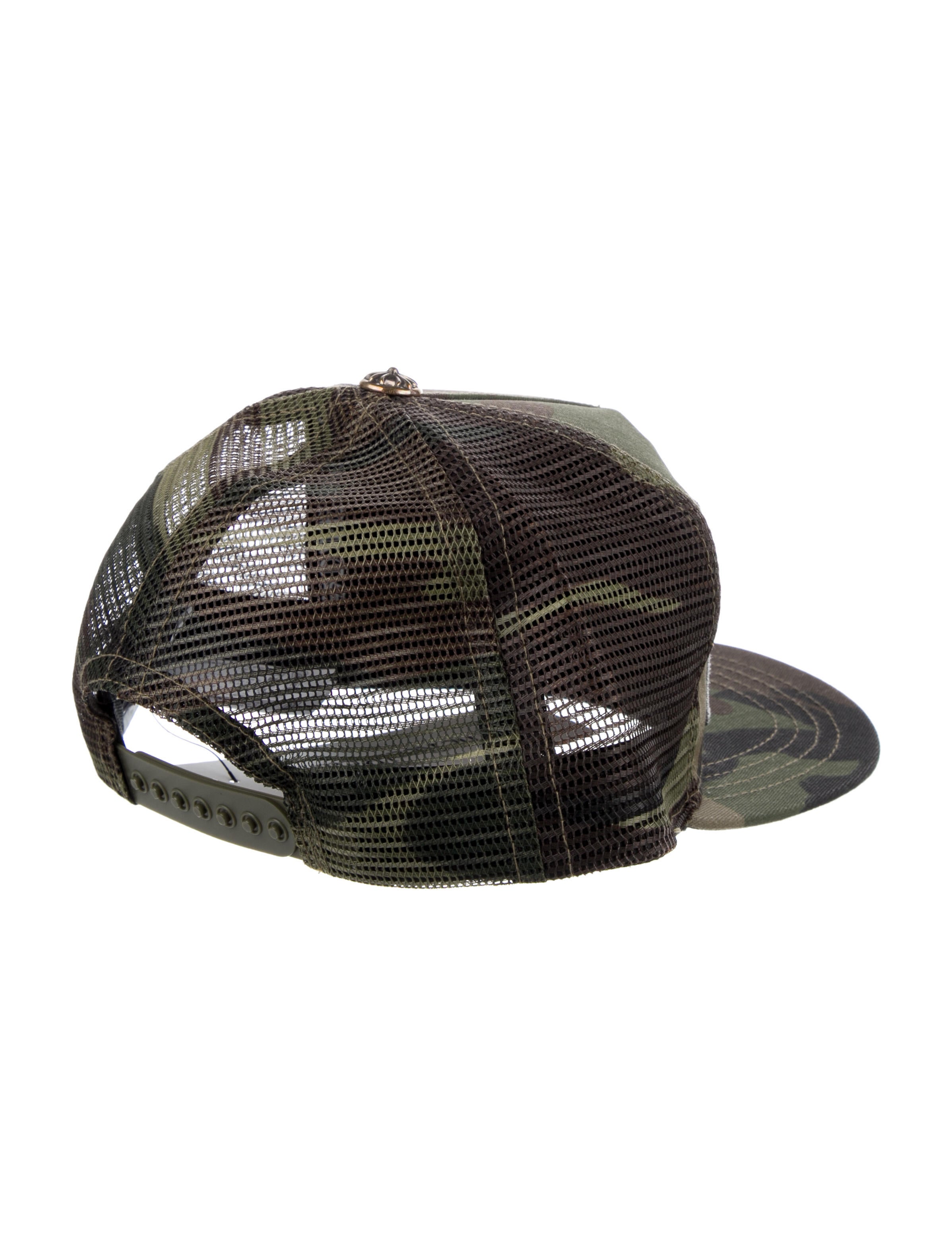 Chrome Hearts CH Logo Camouflage Trucker Cap - Green Hats, Accessories ...