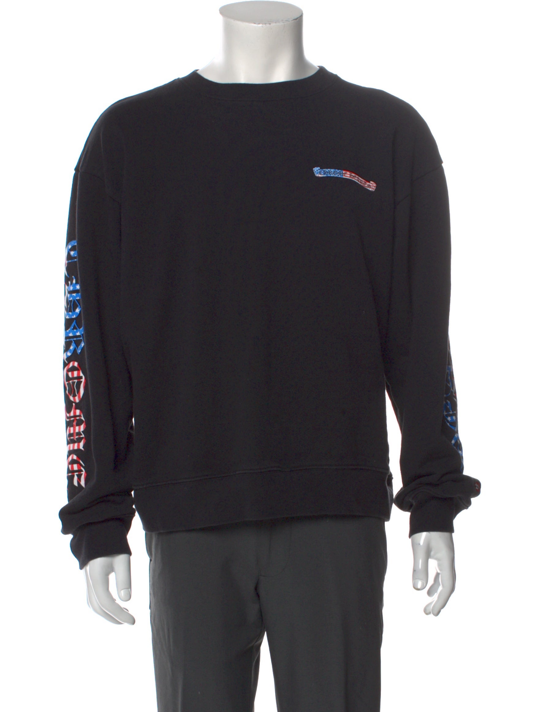 Chrome Hearts x Matty Boy 'American Flag Banner' Graphic Print Pullover ...