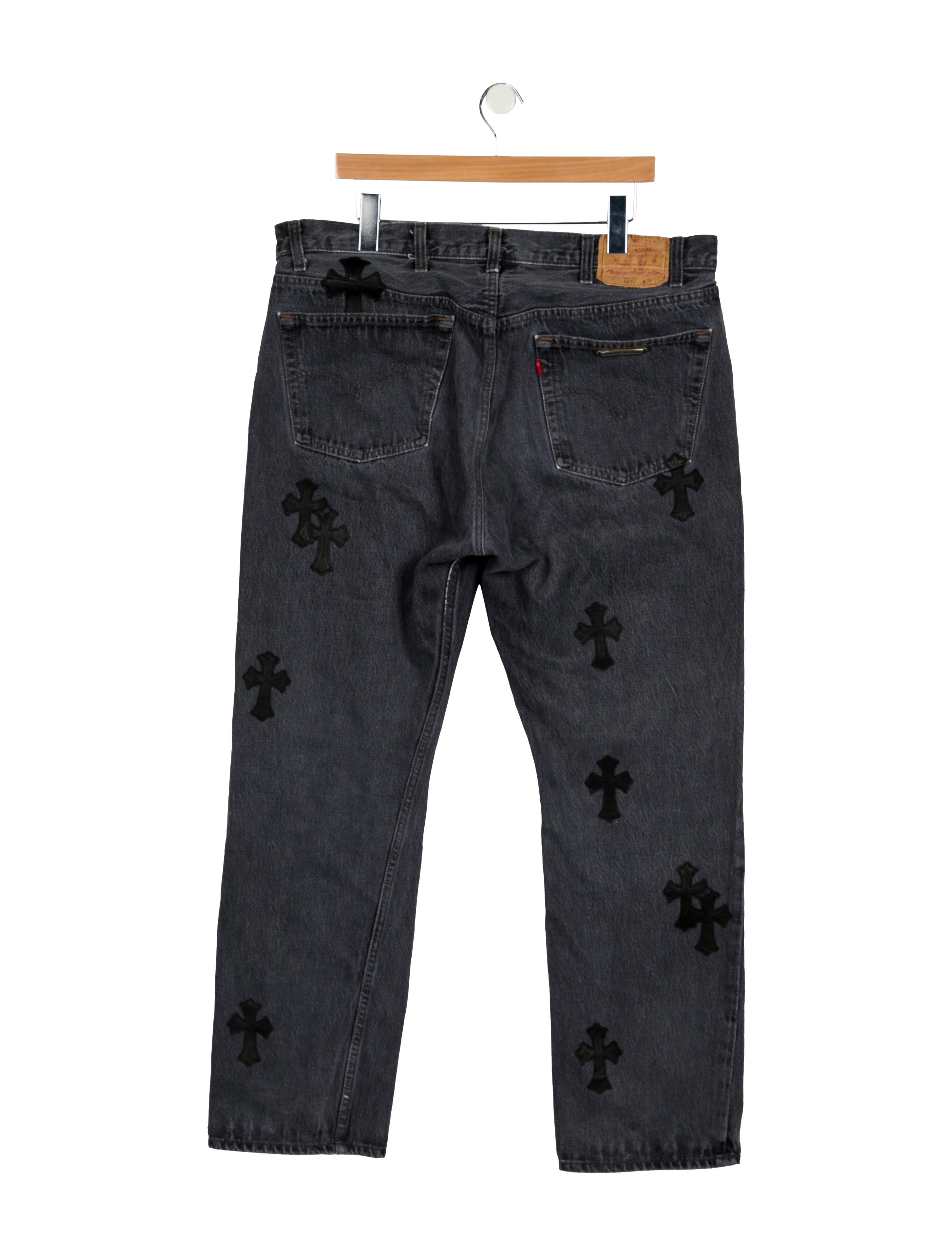 Chrome Hearts x Levi's Relaxed Fit Jeans - Black, 12.75" Rise Jeans ...