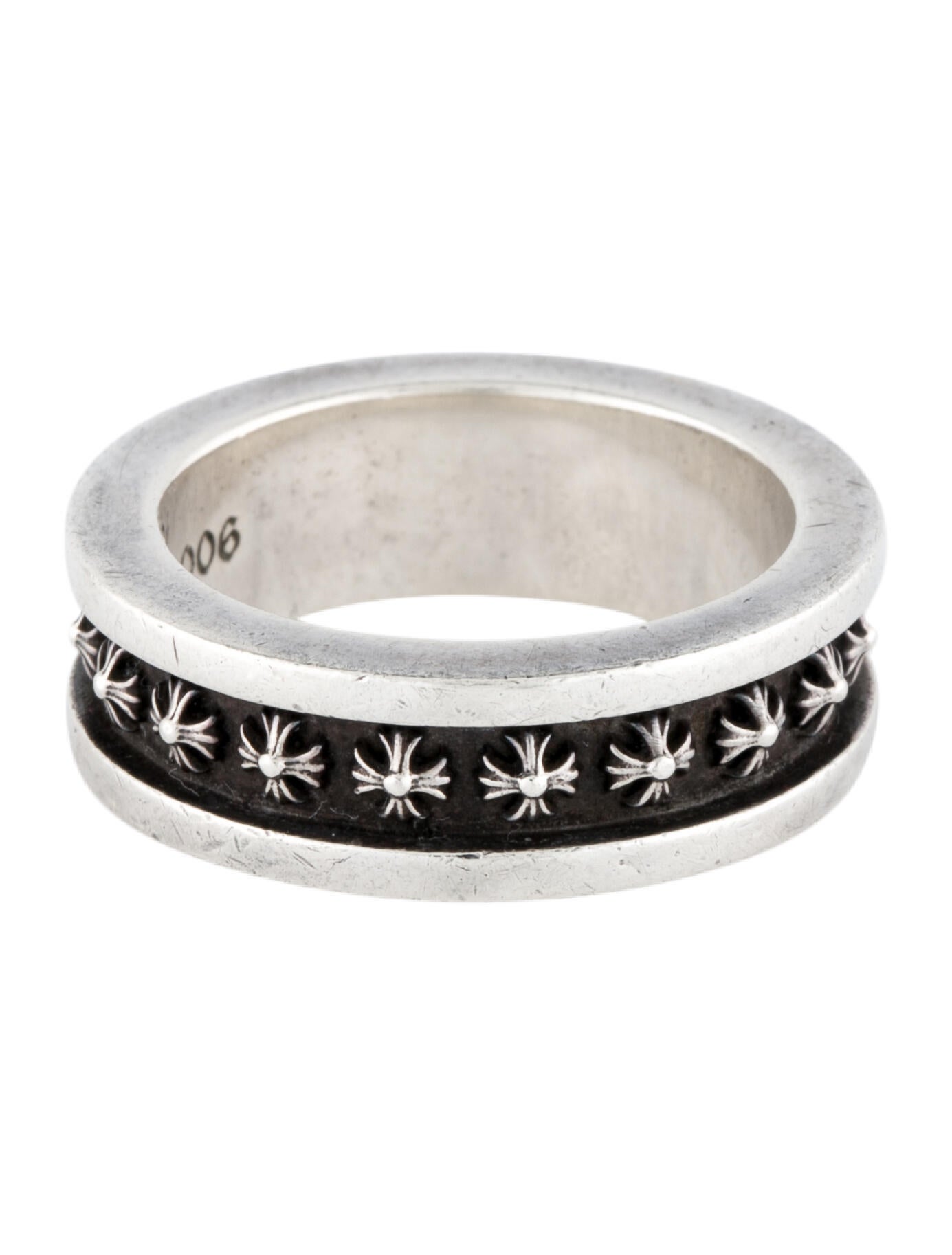 Chrome Hearts Cross Band - Sterling Silver Band, Rings - CHH42829 | The ...