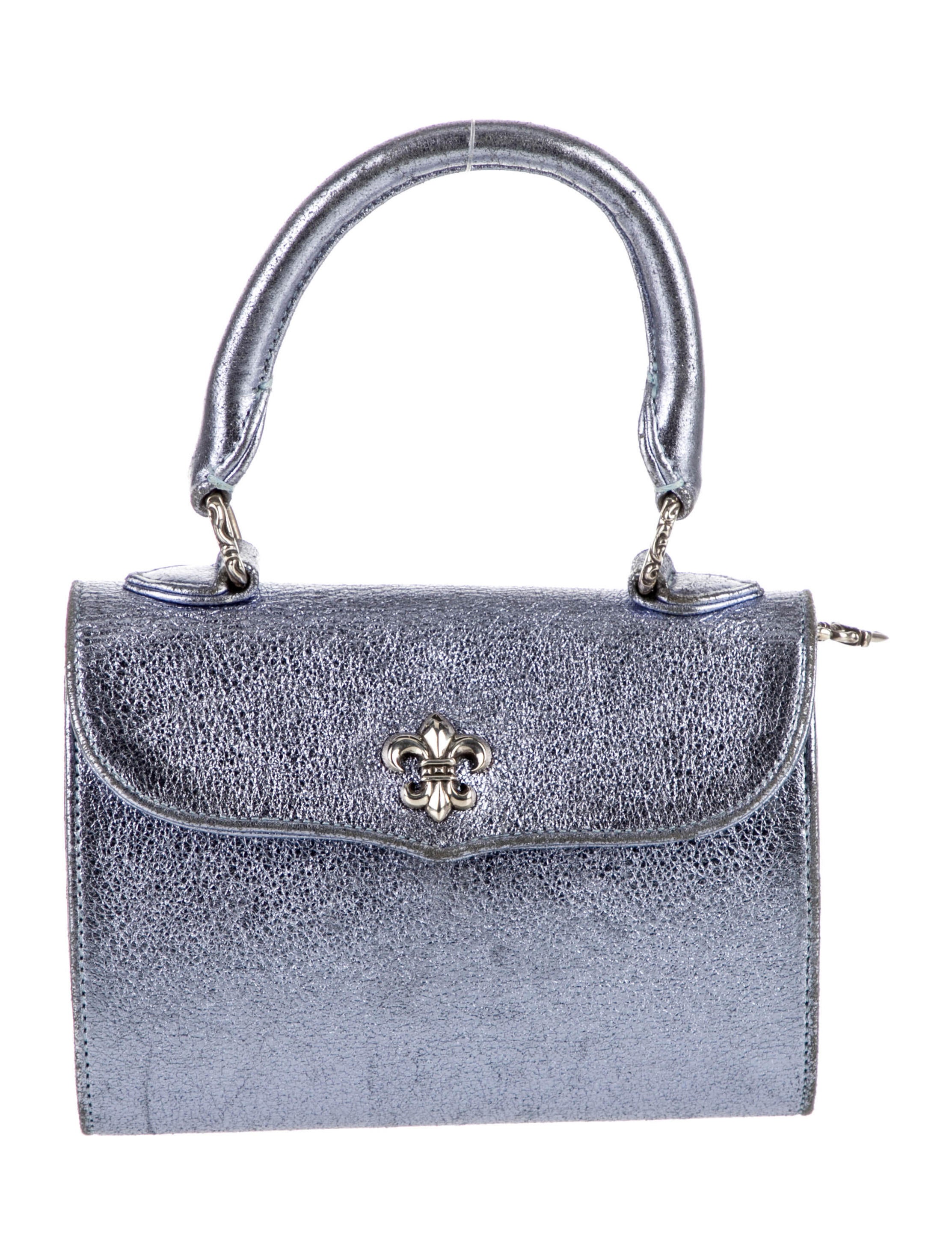 Chrome Hearts Mini Fleur De Lis Handle Bag - Blue Handle Bags, Handbags ...