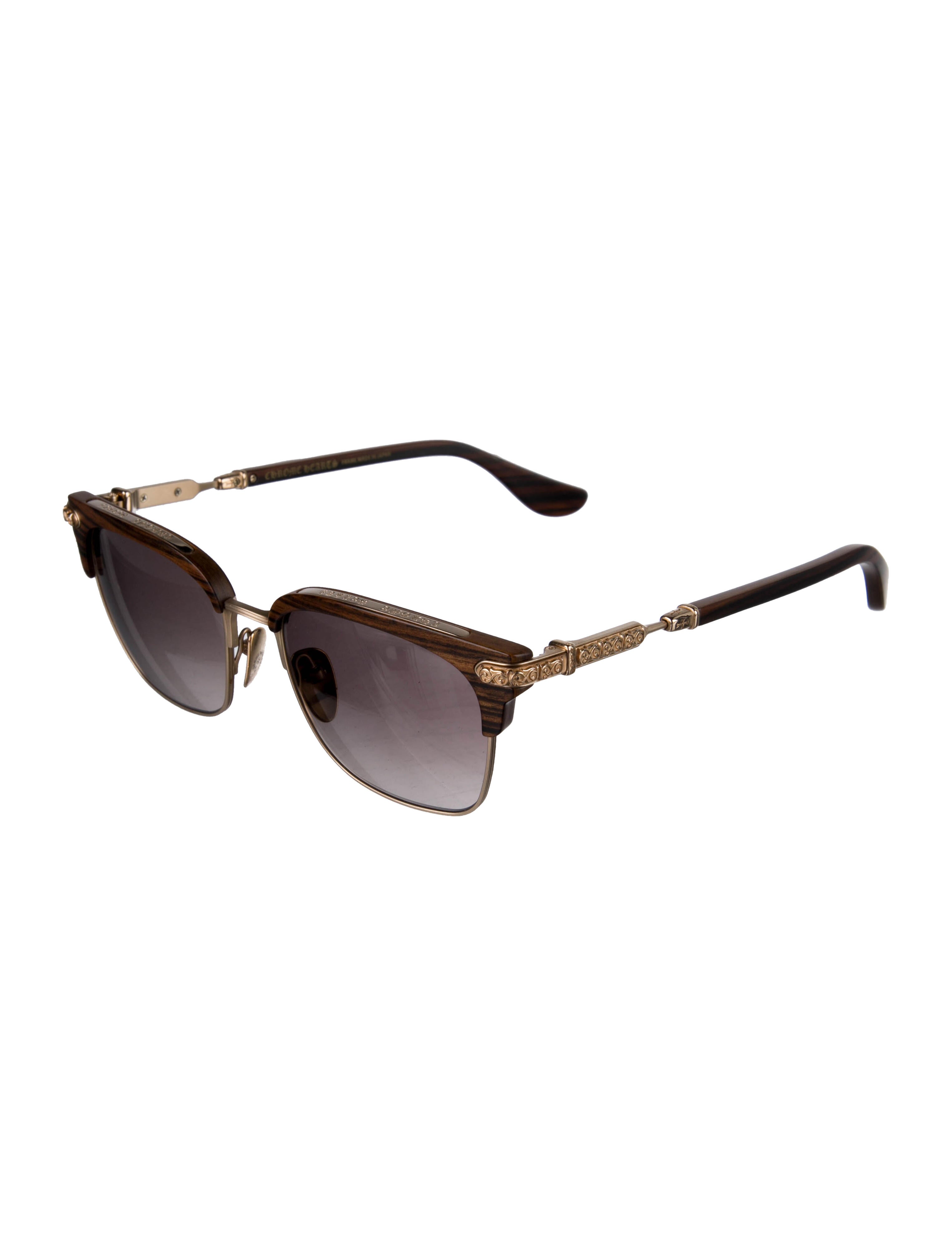 Chrome Hearts Vertical Smile I Square Sunglasses - Brown Sunglasses ...