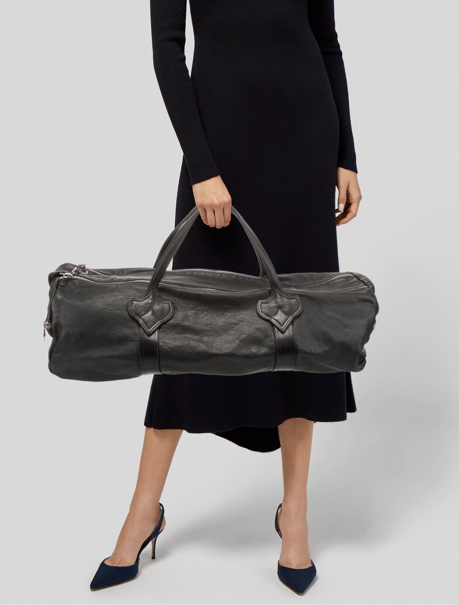 Chrome Hearts Leather Duffle Bag - Black Weekenders, Bags - CHH45272 ...