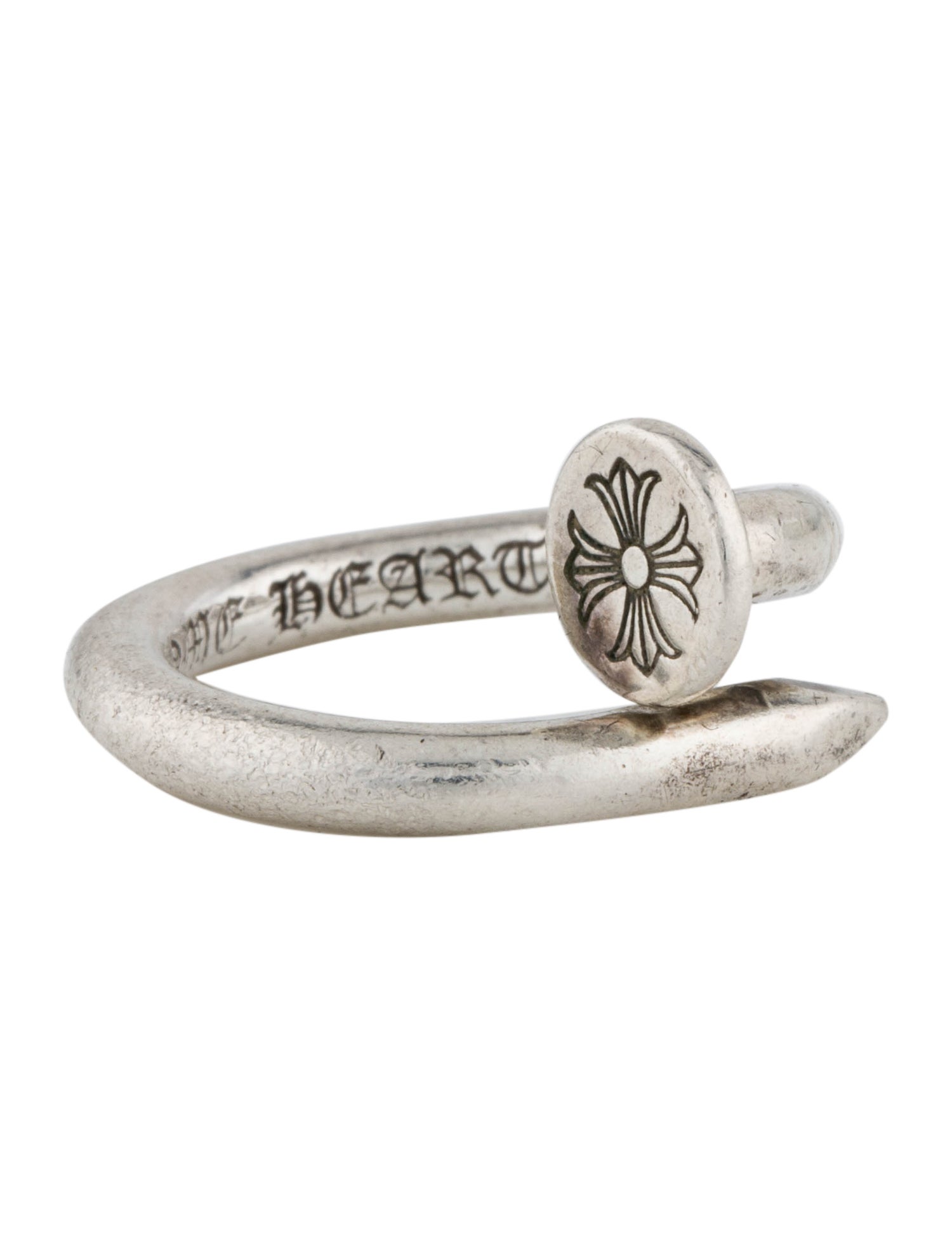 Chrome Hearts Nail Band - Sterling Silver Band, Rings - CHH45502 | The ...