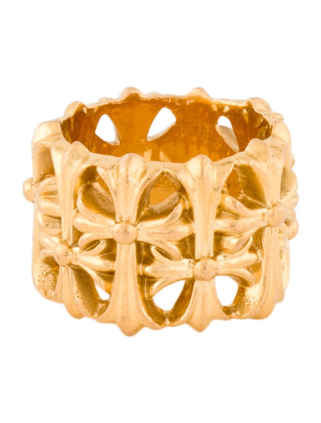 Chrome Hearts 22K Cemetery Band Ring - 22K Yellow Gold Band, Rings ...