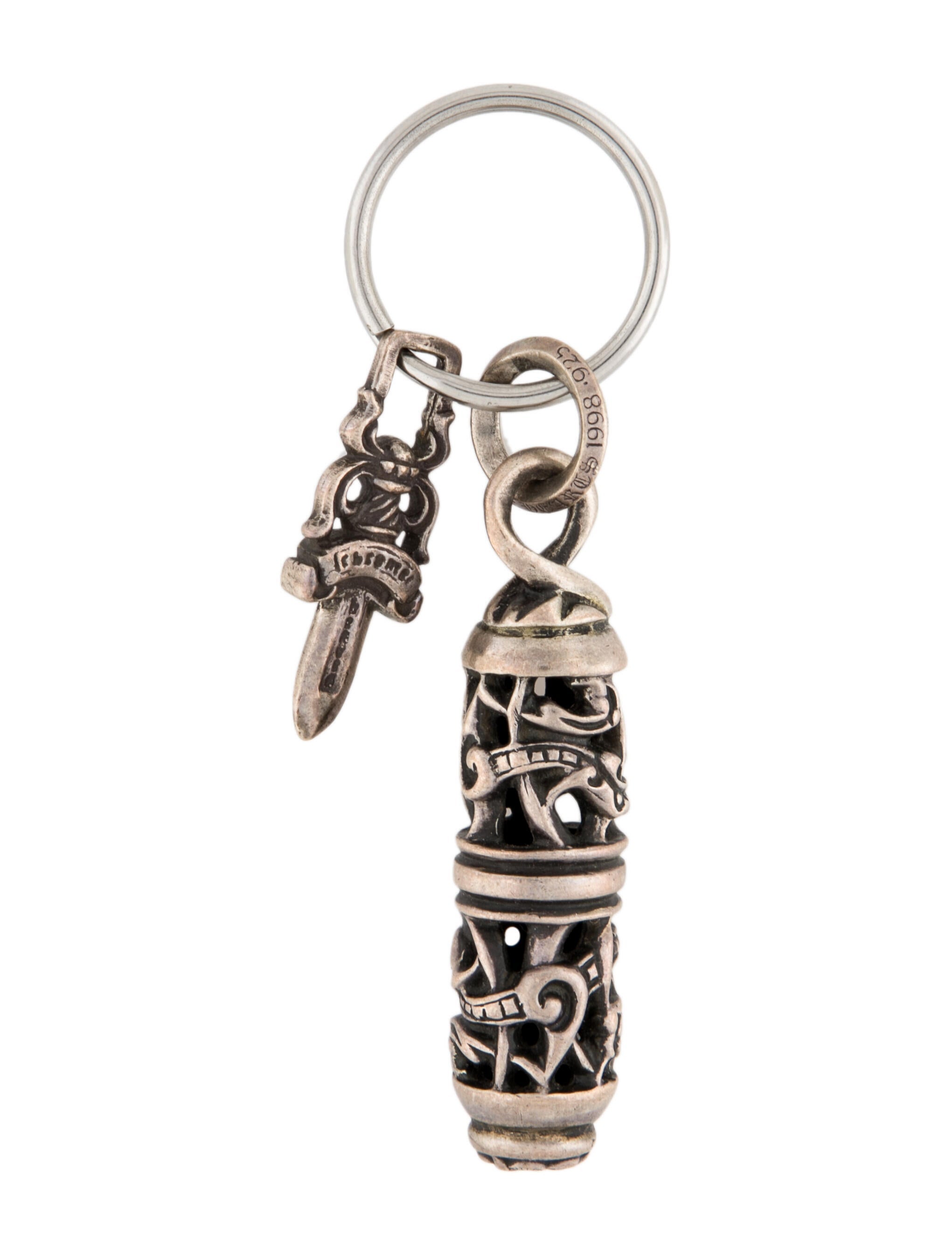 Chrome Hearts Sterling Silver Dagger Keychain - Silver Keychains ...