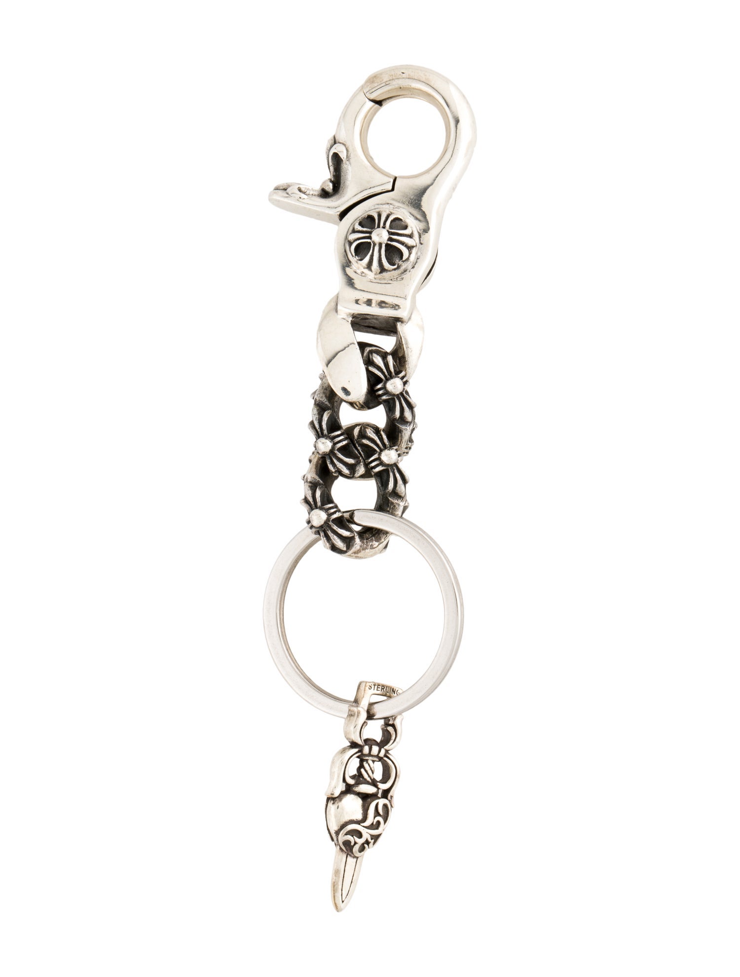 Chrome Hearts Sterling Skull Wallet Chain - Silver Keychains ...
