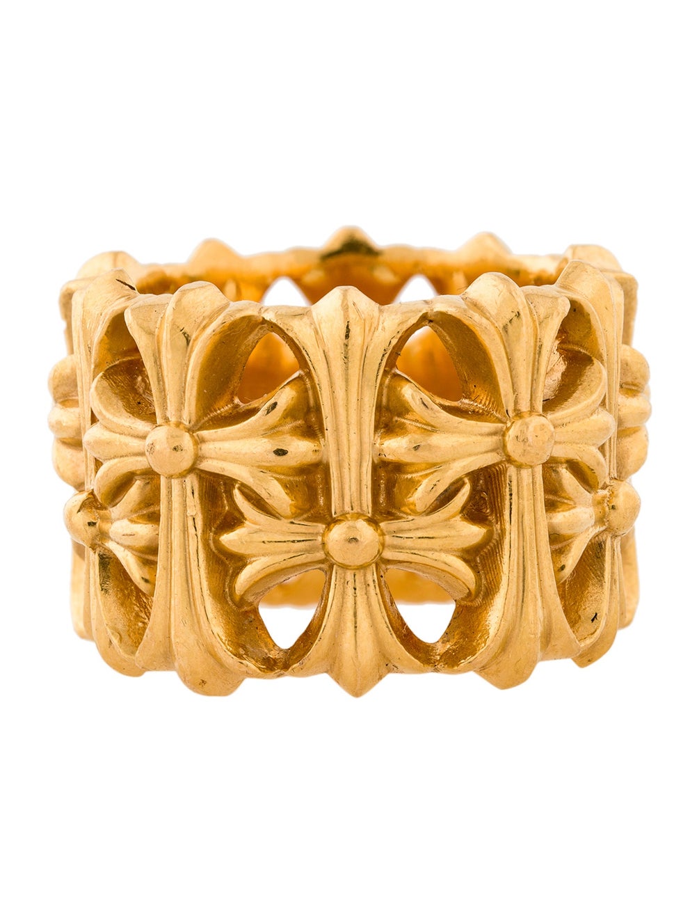 Chrome Hearts 22K Cemetery Band Ring - 22K Yellow Gold Band, Rings ...